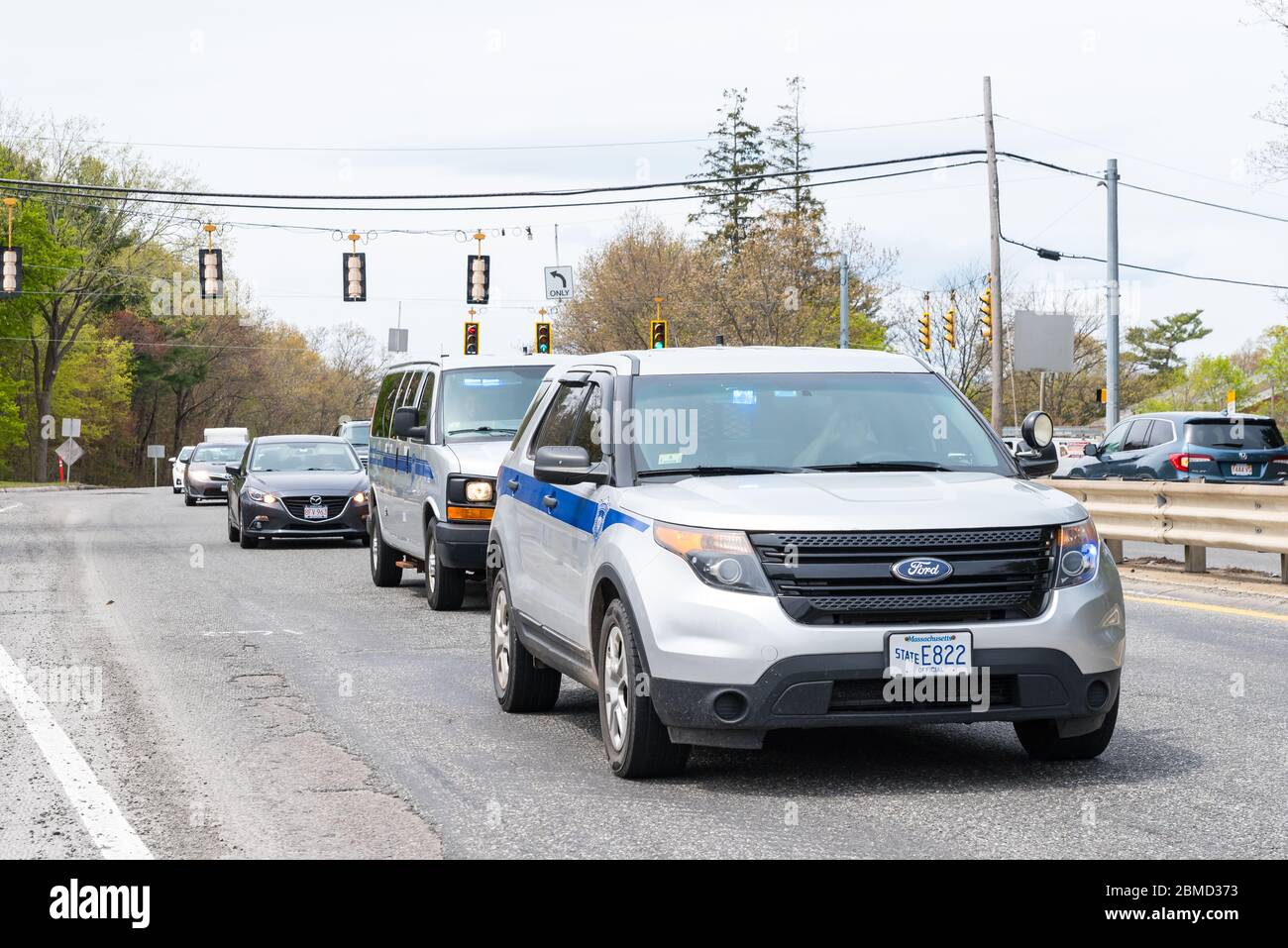 Massachusetts state police sign hi-res stock photography and images - Alamy