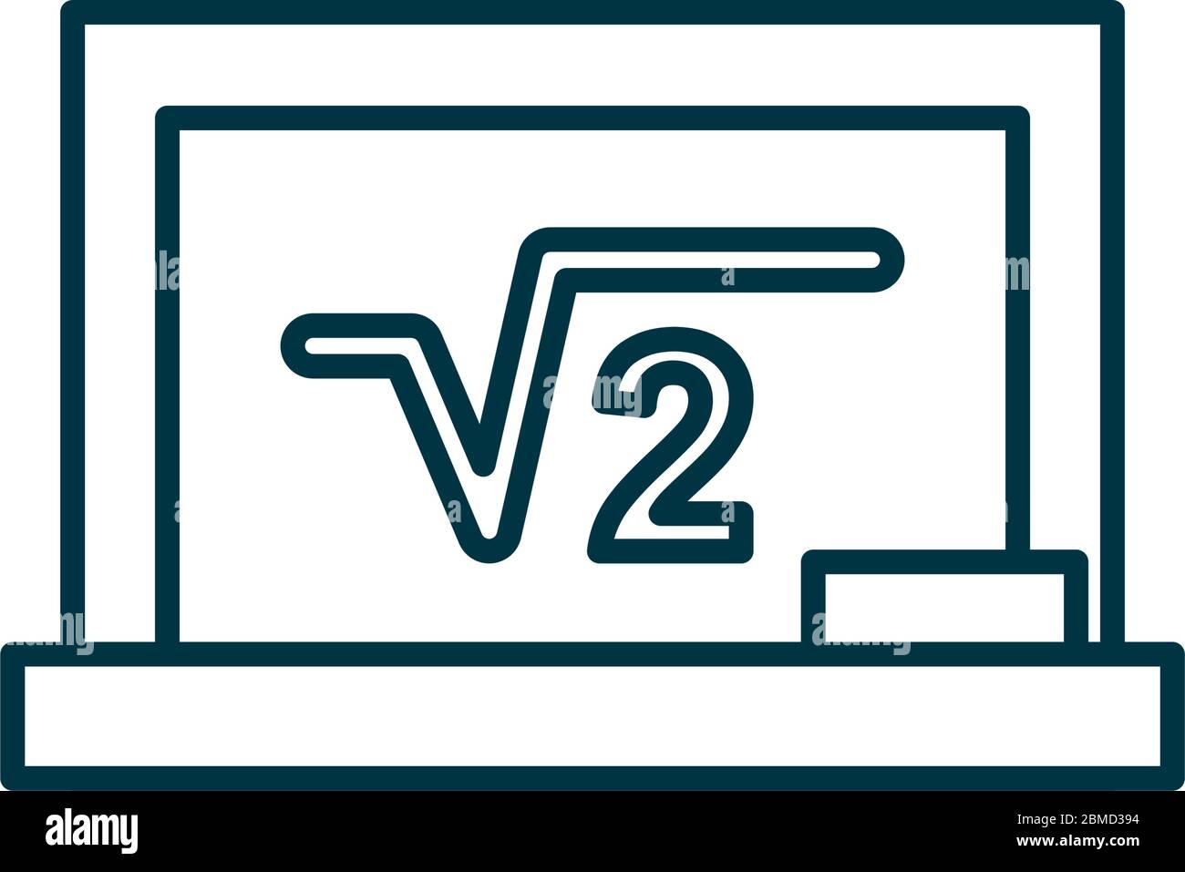 square root of two on board line style icon design, Math finance and ...
