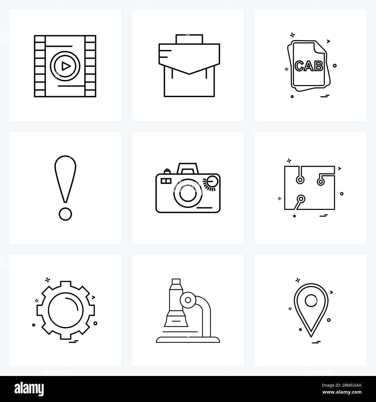9 Editable Vector Line Icons and Modern Symbols of pictures ...