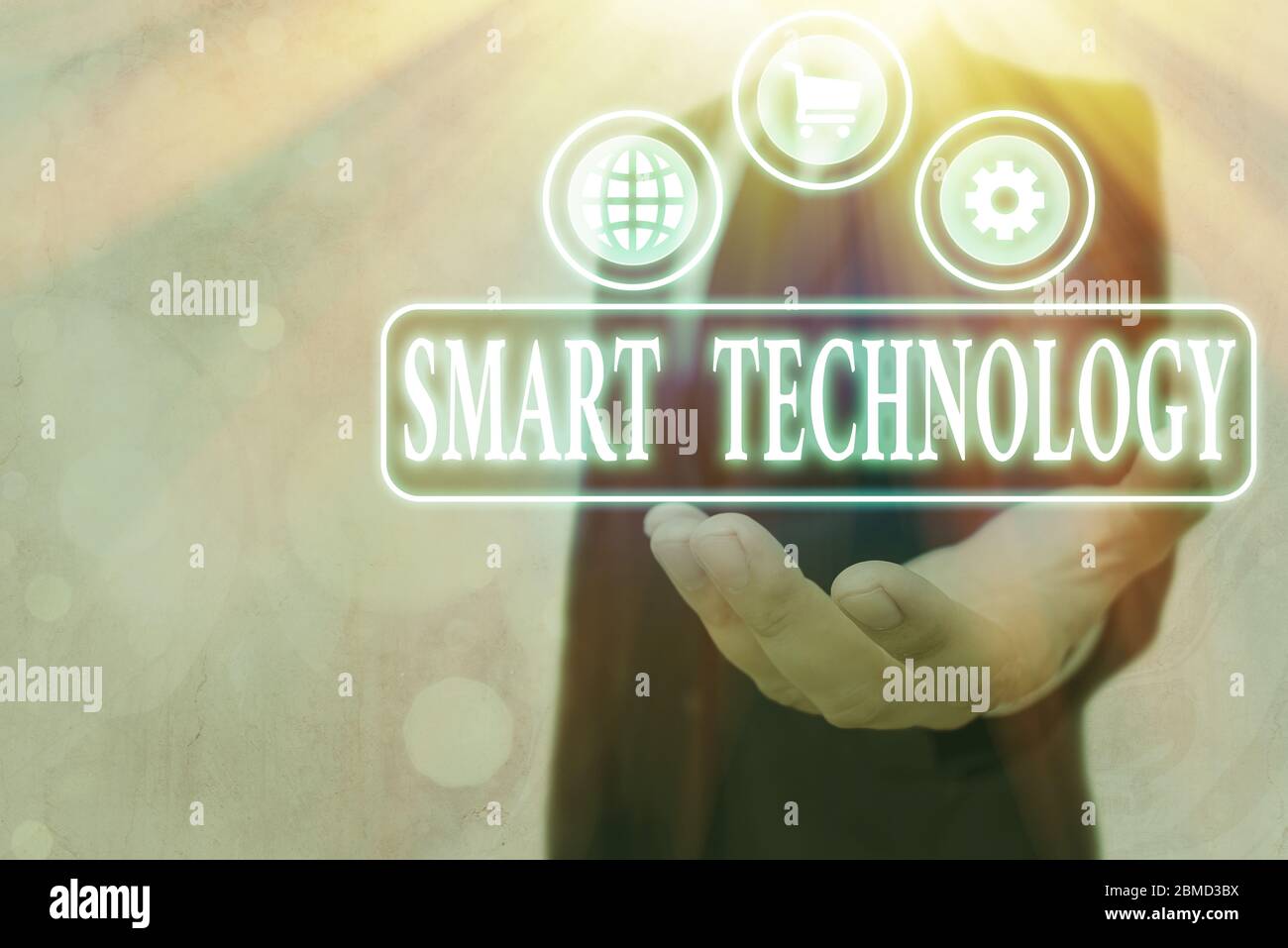 Text sign showing Smart Technology. Business photo text gadgets or ...
