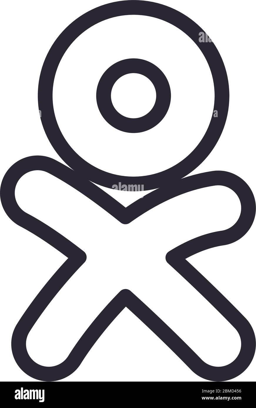 odnoklassniki line style icon design, Social media multimedia ...