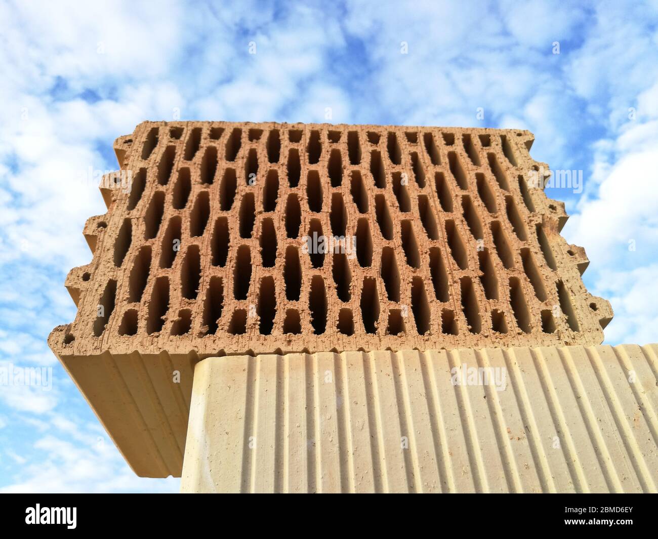 Ceramic building block for house building in the construction site ...