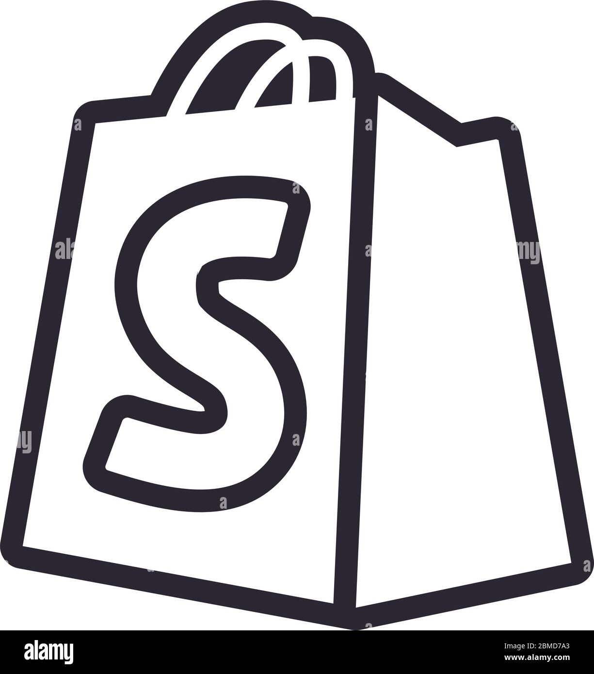 shopify line style icon design, Social media multimedia communication ...