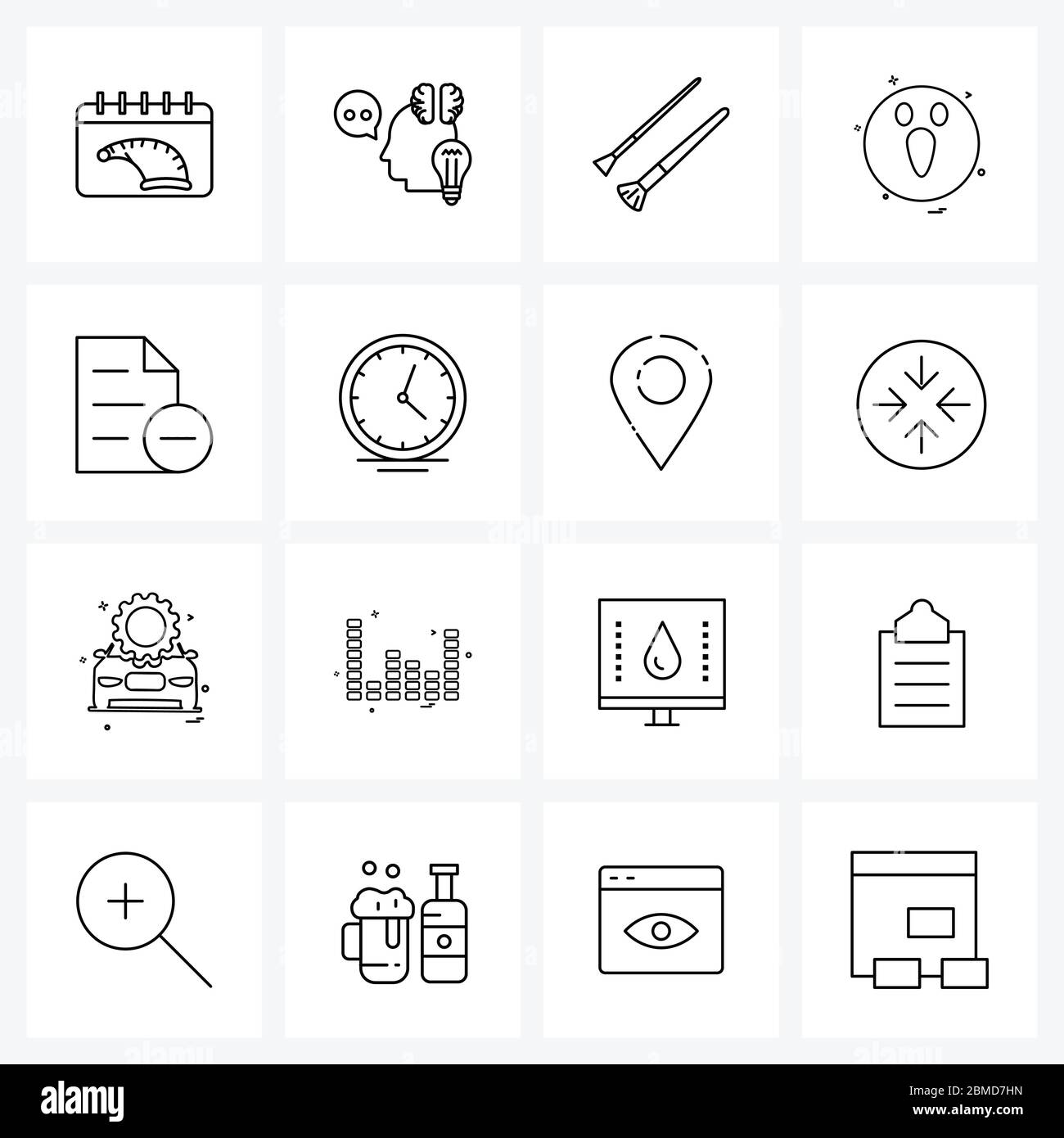 16 Editable Vector Line Icons and Modern Symbols of text, document ...