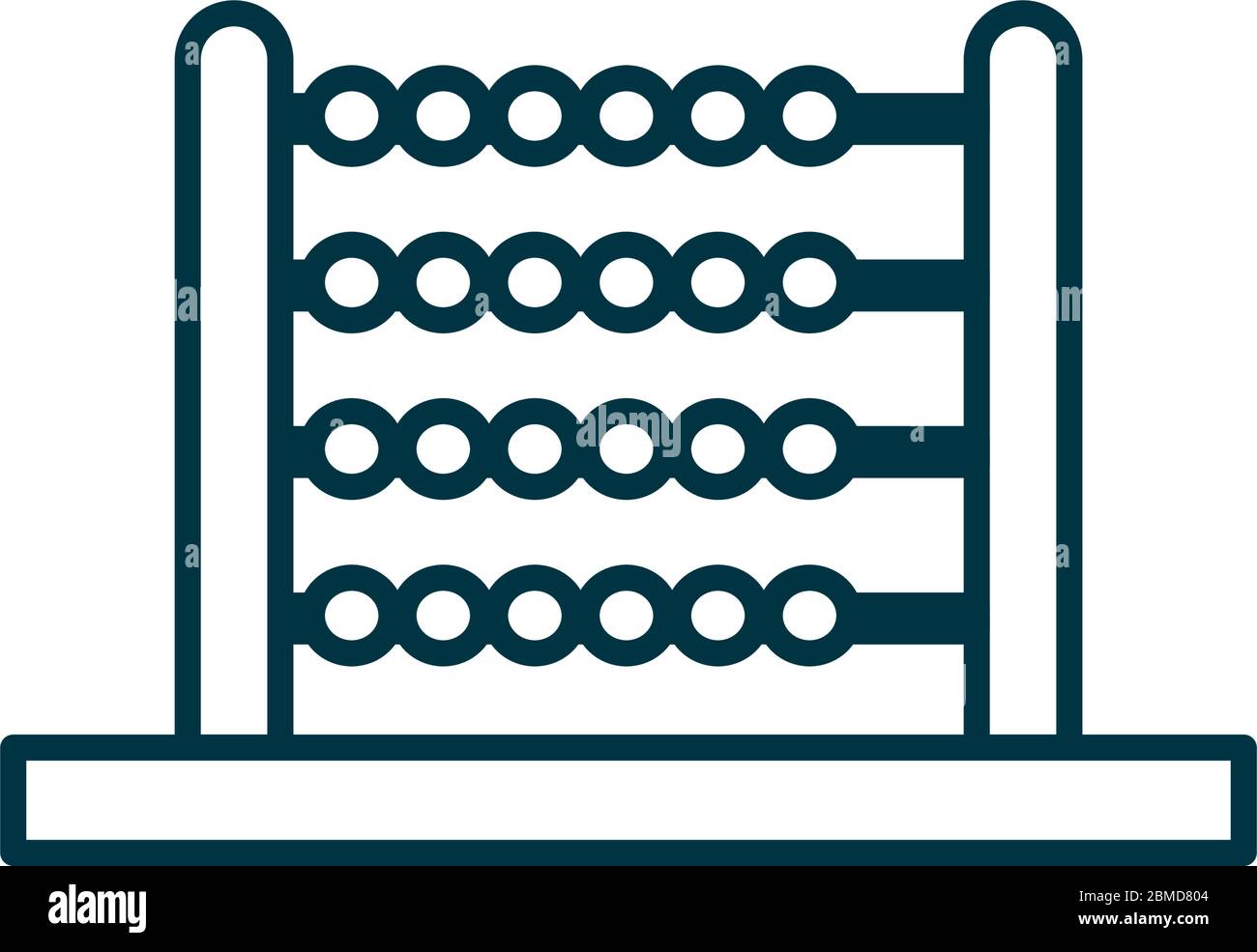 Abacus tool line style icon design, Game school mathematics finance ...
