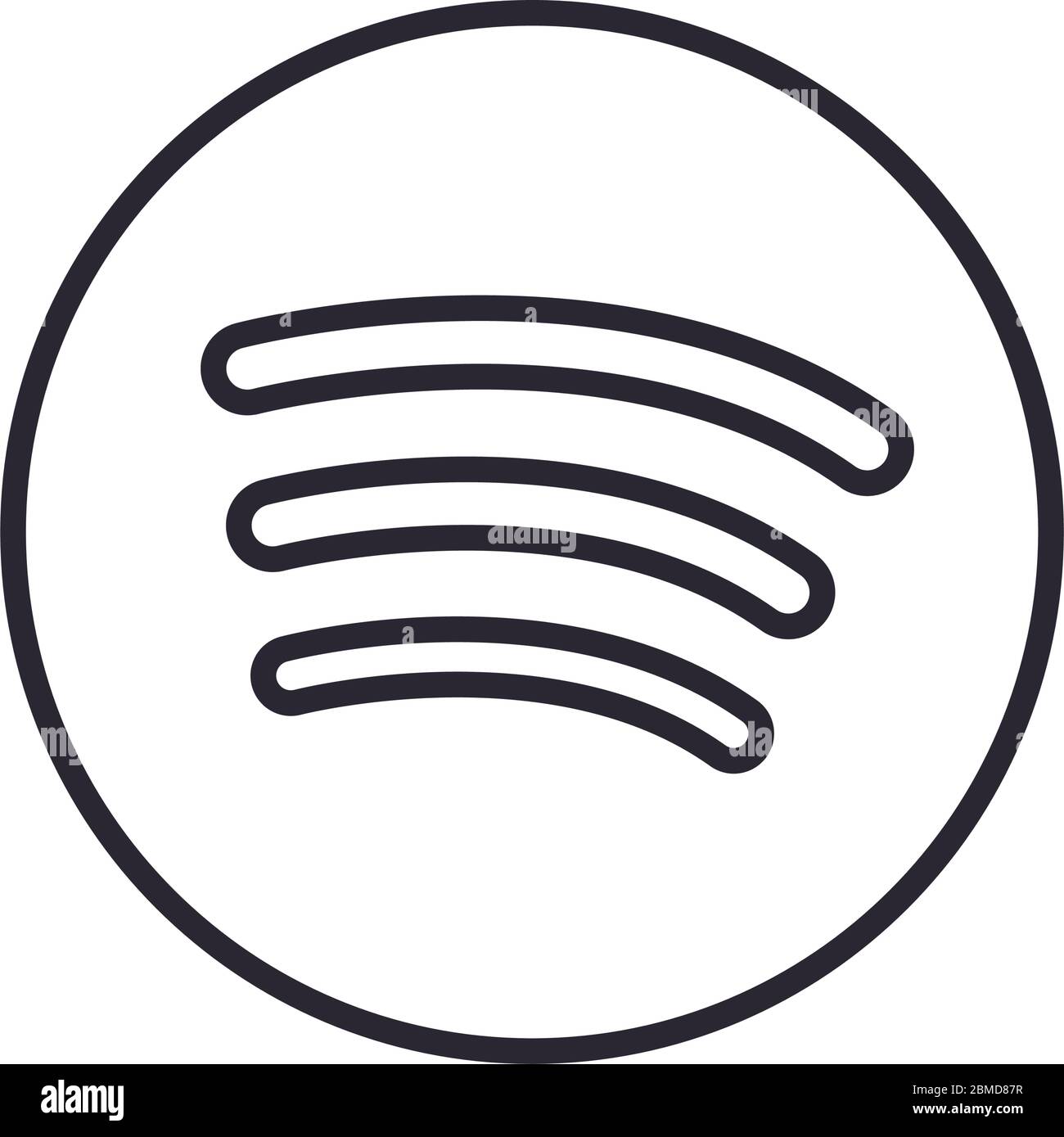 spotify line style icon design, Social media multimedia communication ...