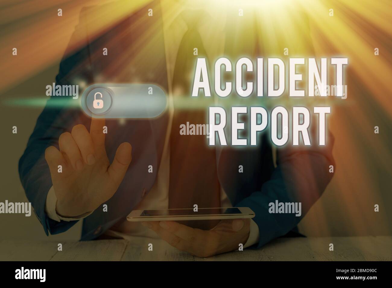 Writing note showing Accident Report. Business concept for A form that ...