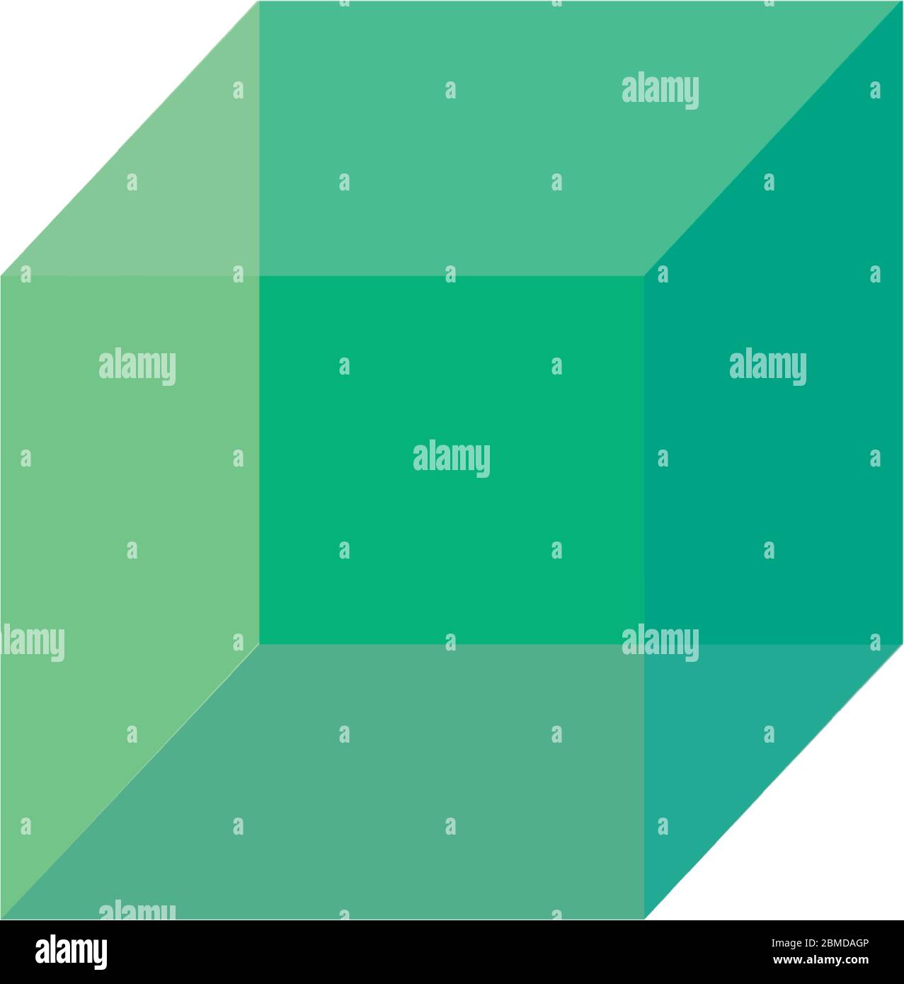 3d cube flat style icon design, Geometric shape theme Vector ...