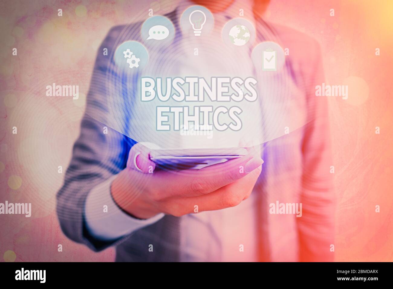 Text sign showing Business Ethics. Business photo showcasing Moral ...