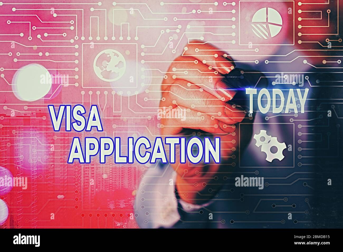 Word writing text Visa Application. Business photo showcasing Form to ...
