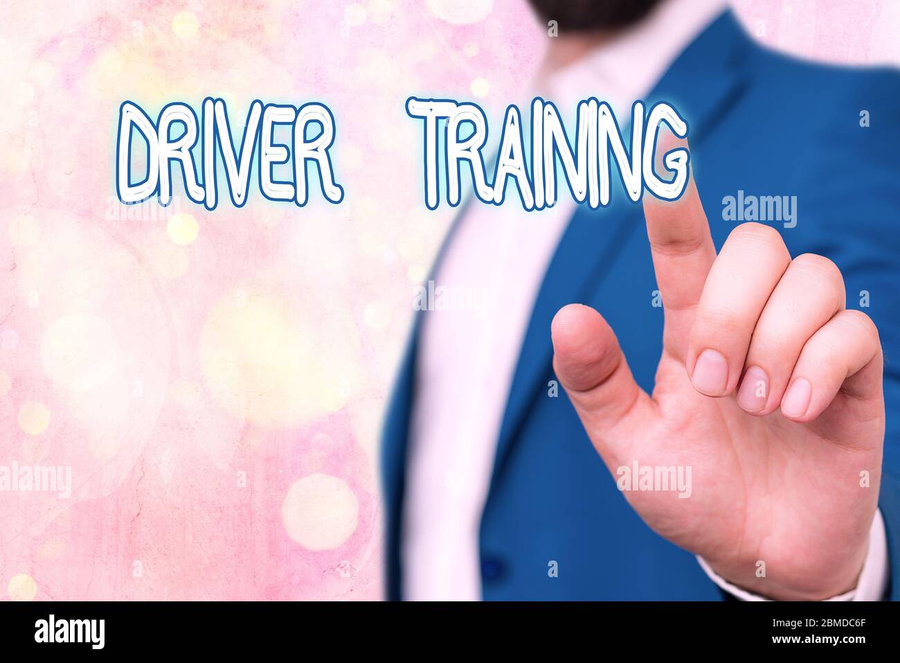 Text sign showing Driver Training. Business photo showcasing prepares a ...