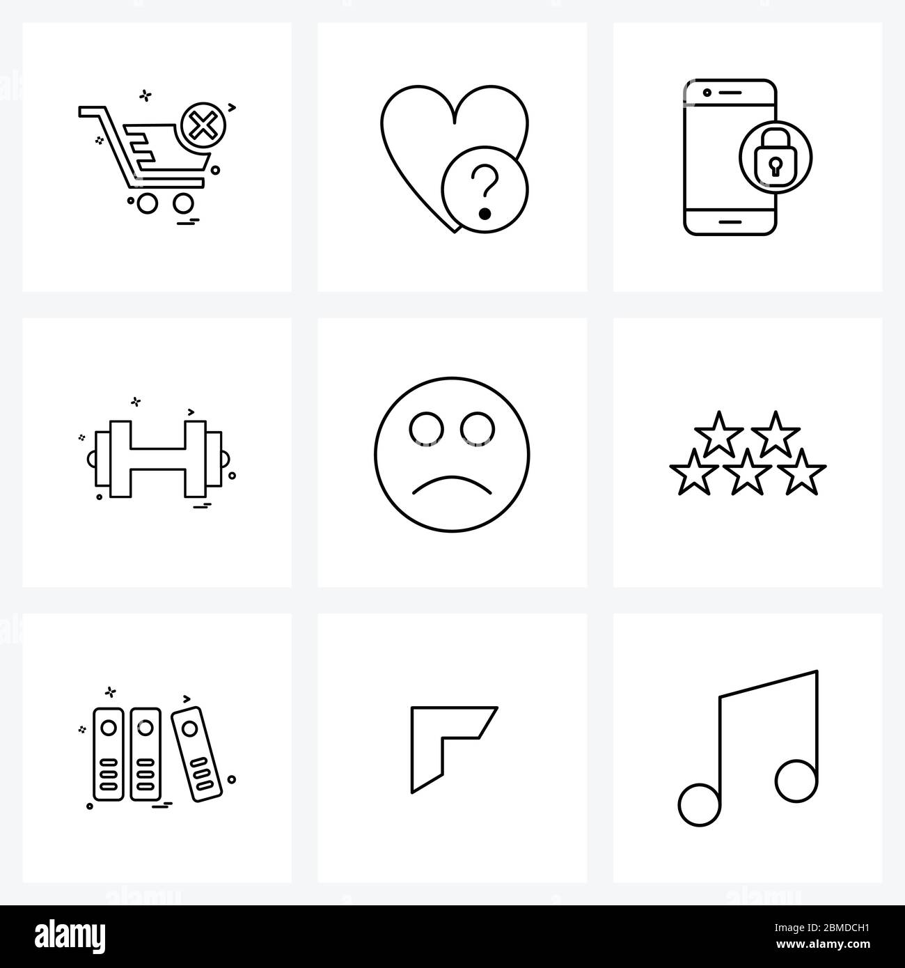 9 Universal Icons Pixel Perfect Symbols of emoji, sports, locked smart ...