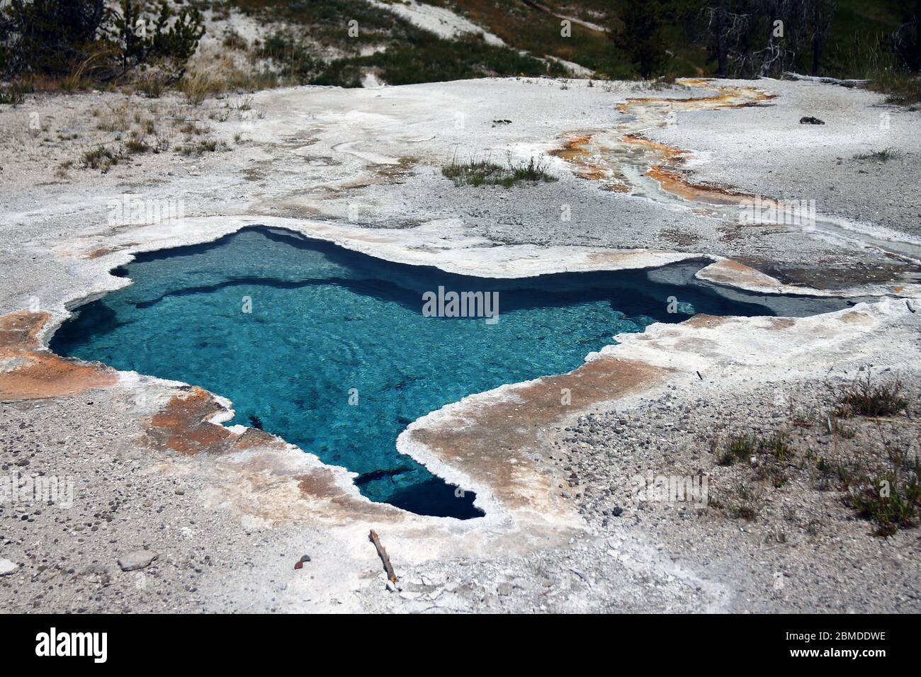 Blue spring basin in the Upper Geyser complex Stock Photo - Alamy
