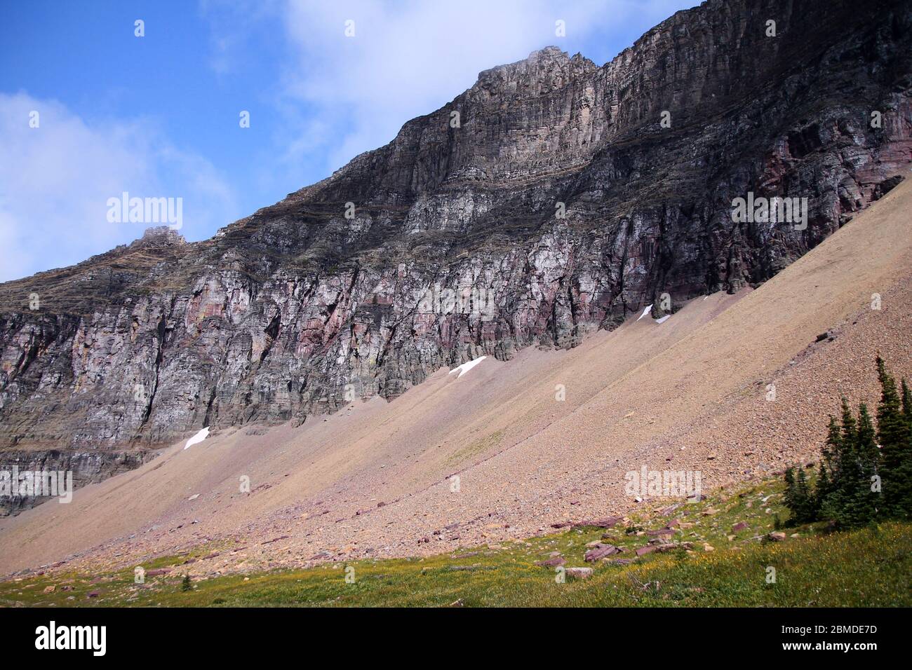 Side of a mountain in Glacier National Park Stock Photo - Alamy
