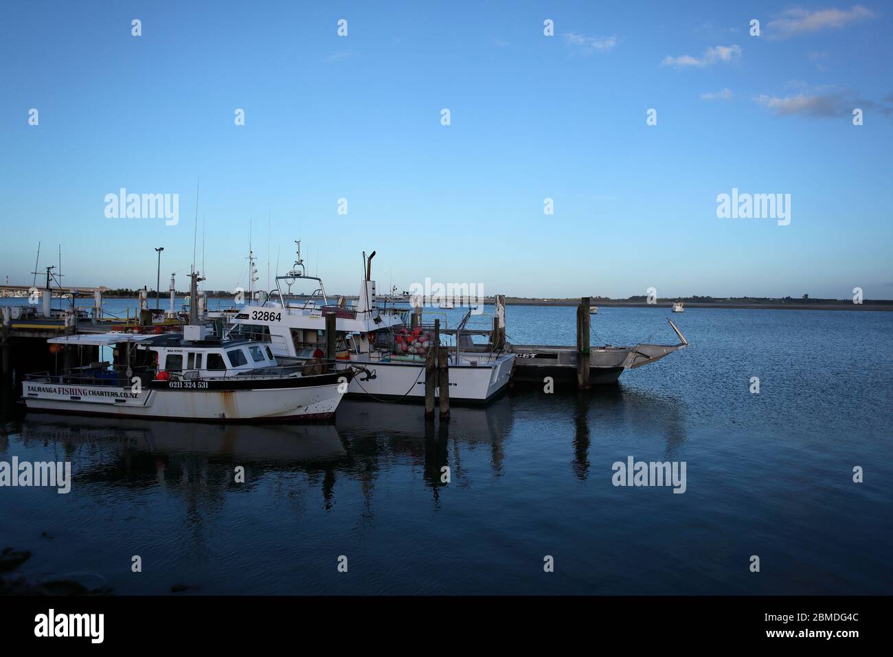 Wharf street Harbour Tauranga Stock Photo - Alamy