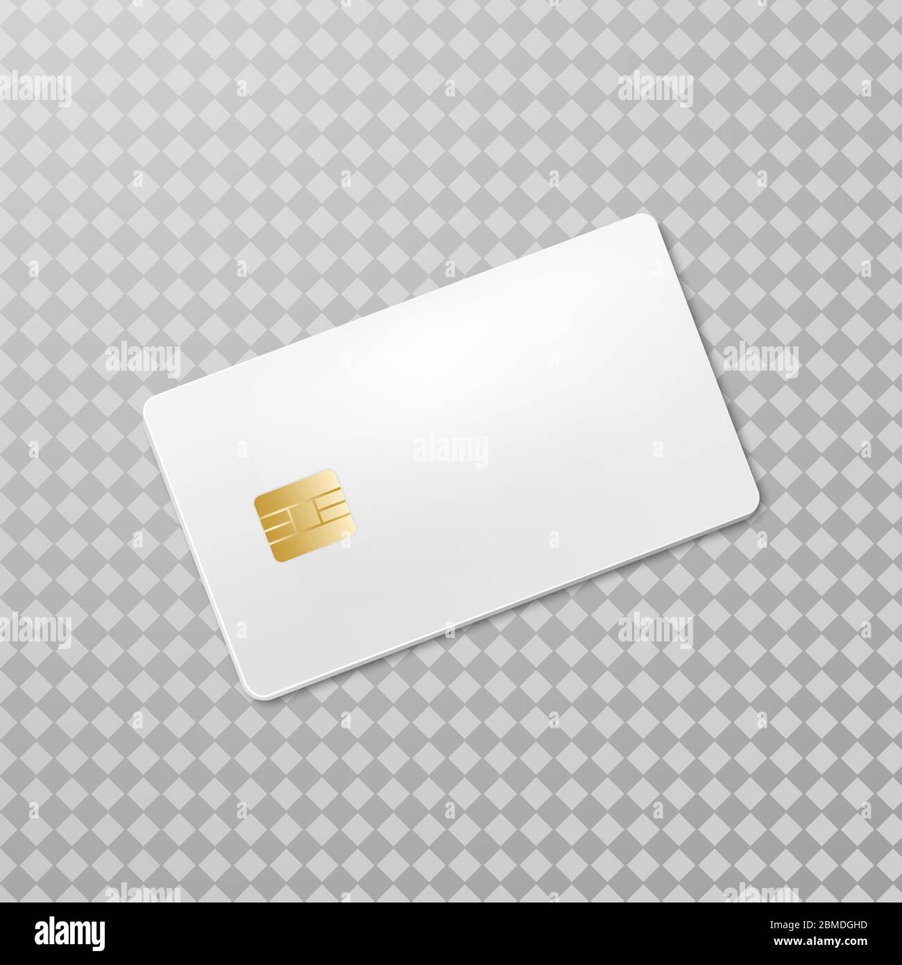 Blank chip card, empty card for editing in 3d illustration isolated on ...