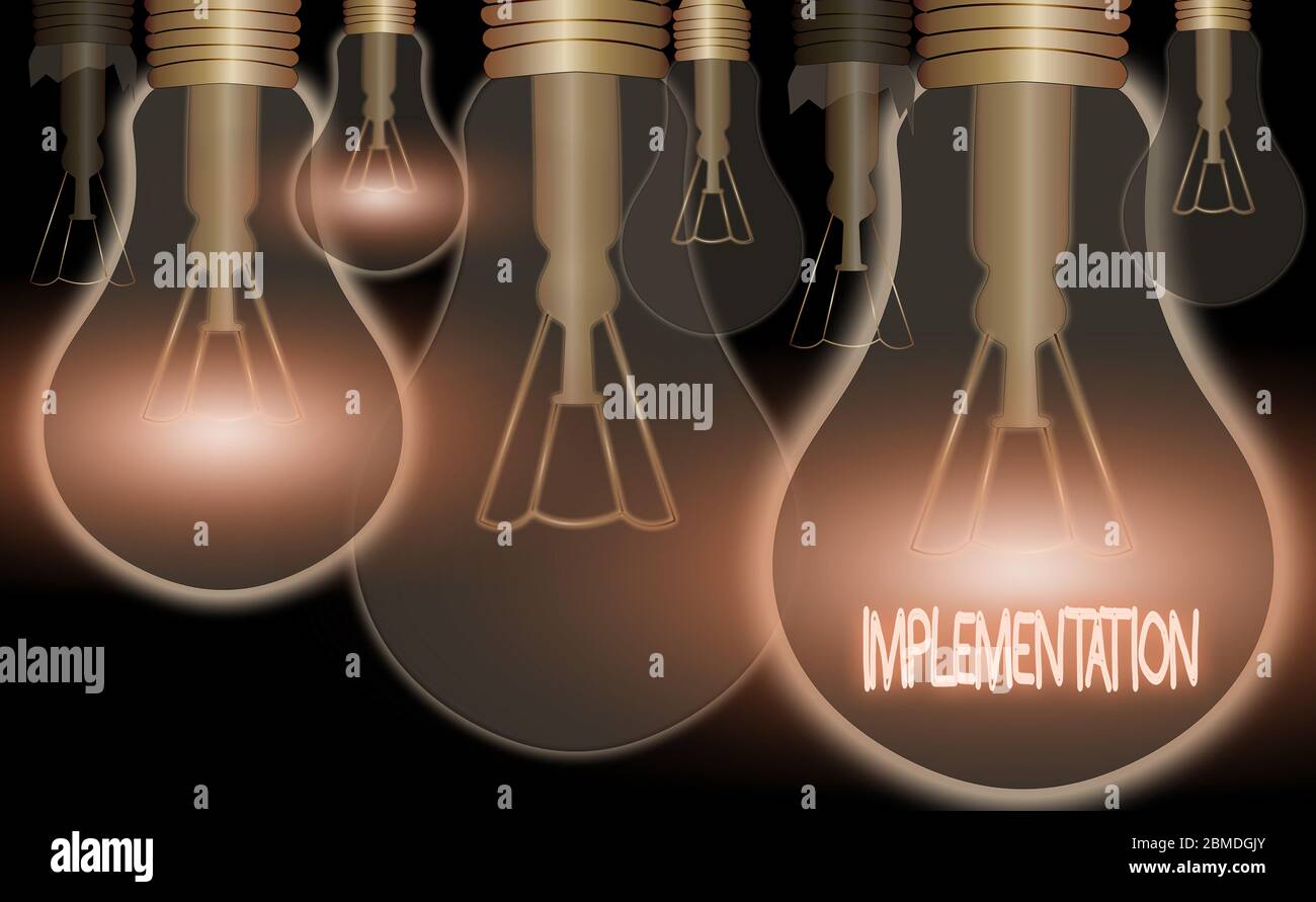 Conceptual Hand Writing Showing Implementation Concept Meaning The Process Of Making Something