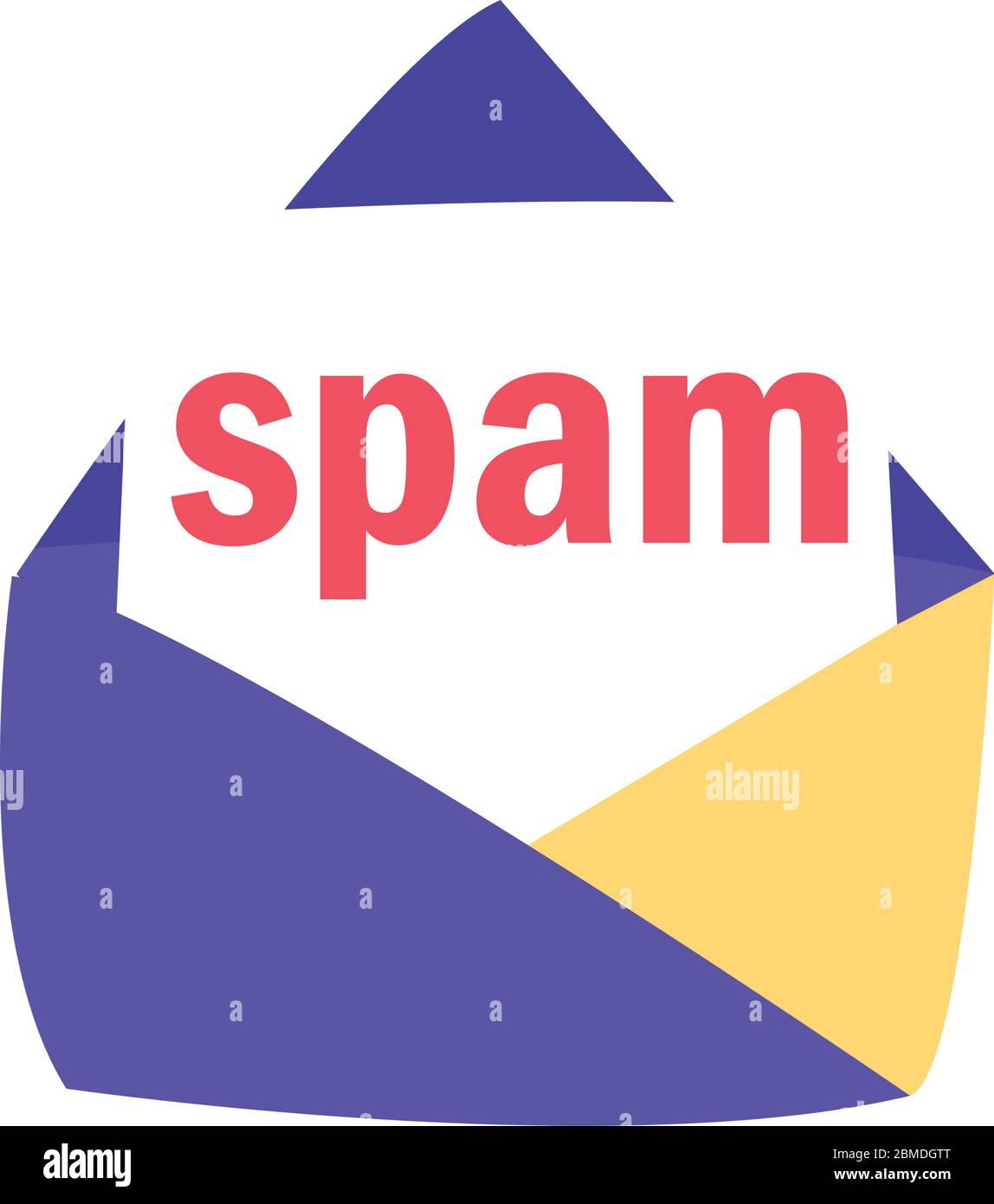 spam envelope flat style icon design of Hack information and security ...