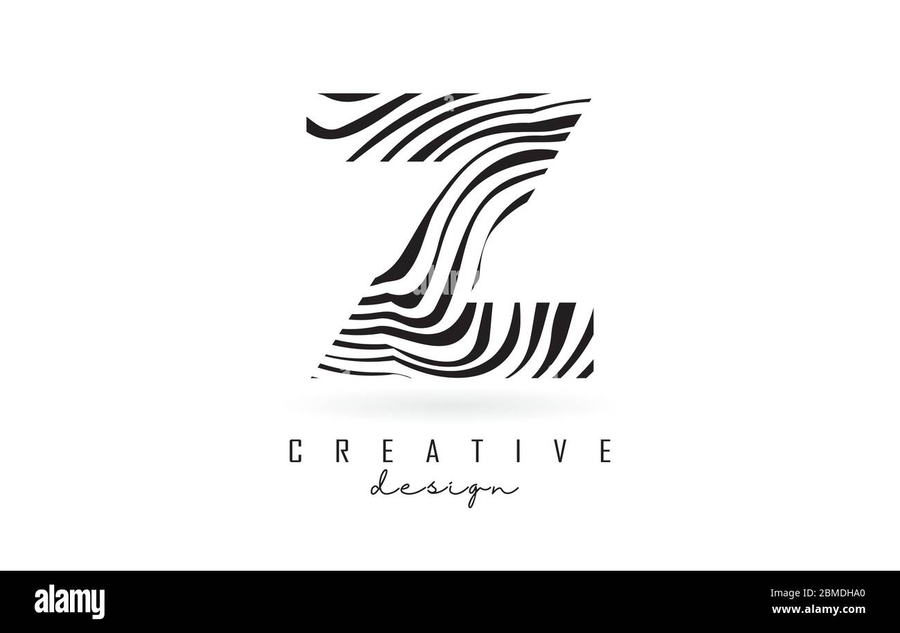 Letter Z Zebra Design
