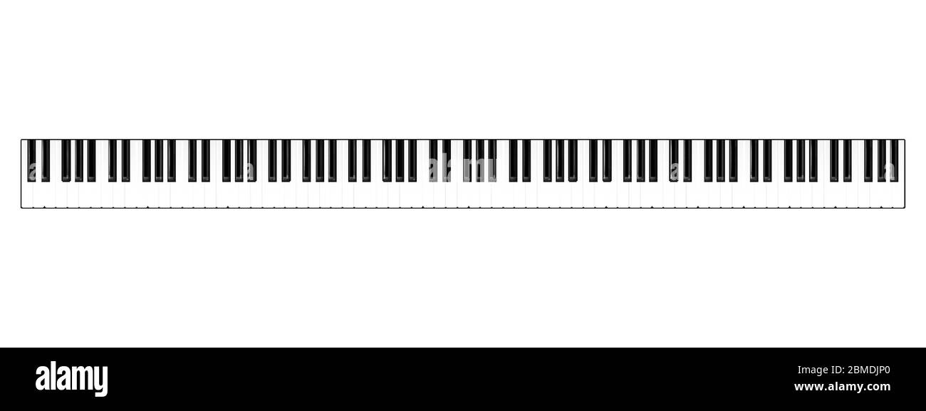 Realistic piano keys. Musical instrument keyboard. Vector illustration ...