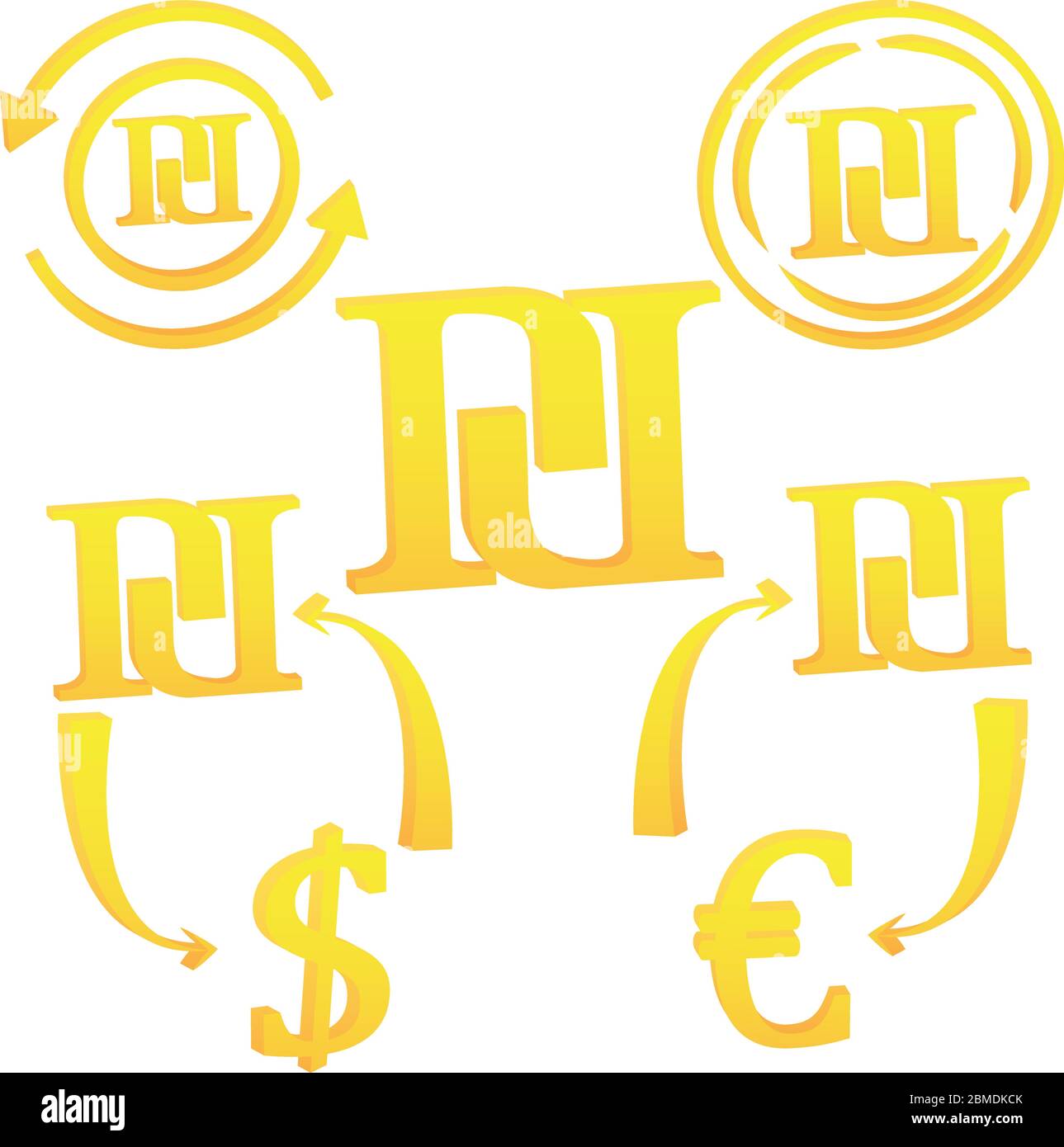 3D Israeli New Sheqel currency symbol icon of Israel Stock Vector Image ...