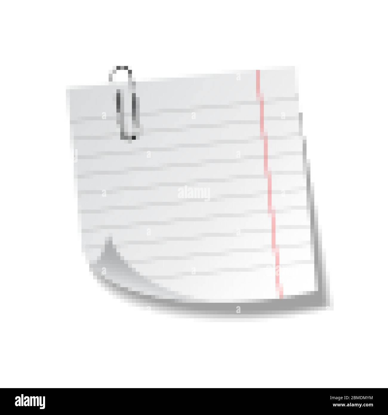 Realistic sticky note sheet. Blank lined paper. Vector illustration ...