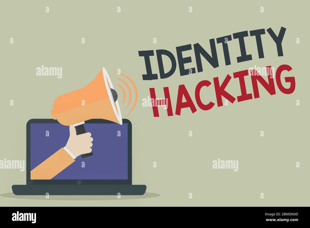 Text sign showing Identity Hacking. Business photo showcasing criminal ...