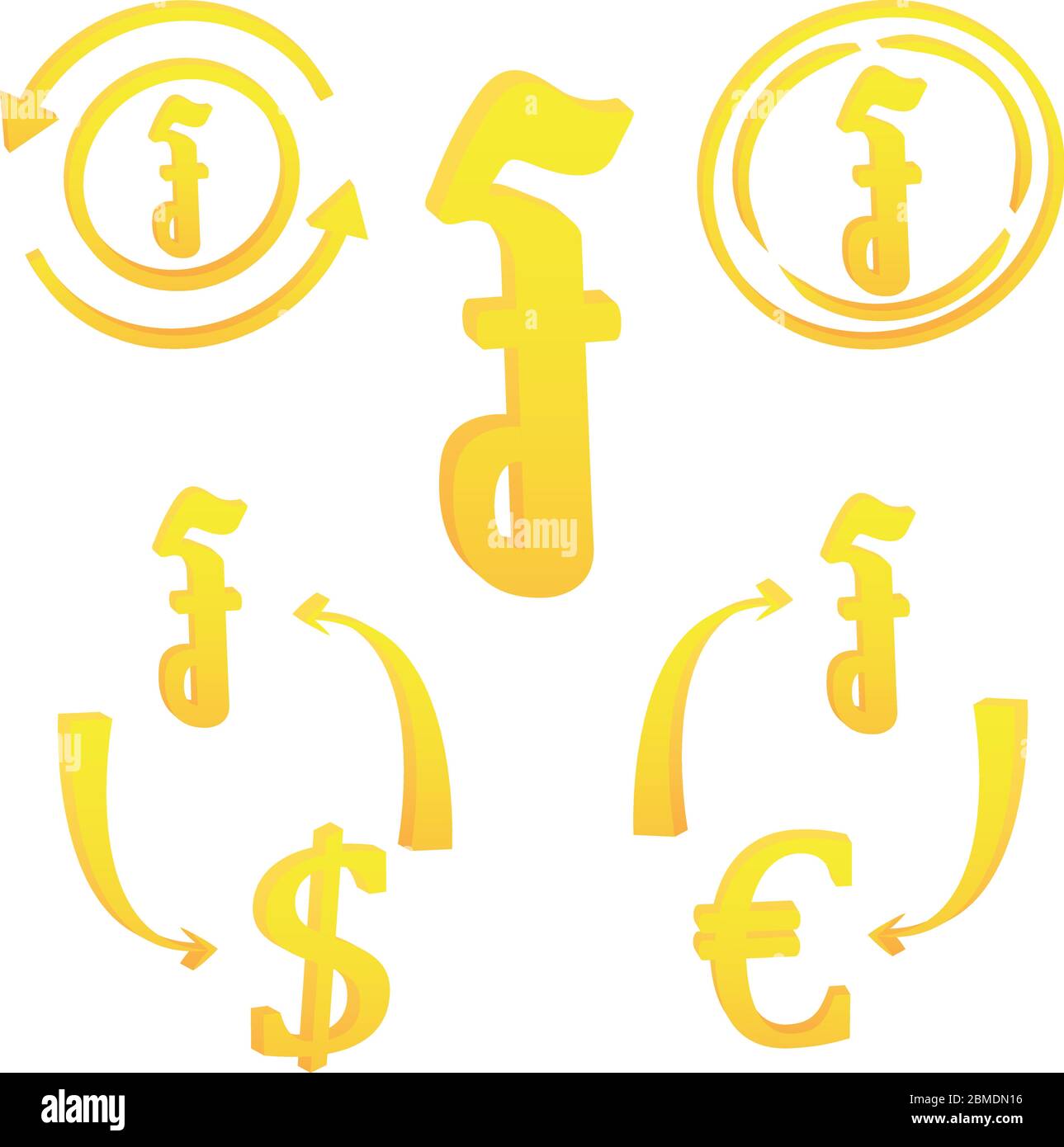 3D Cambodian Riel currency symbol set icon of Cambodia Stock Vector ...