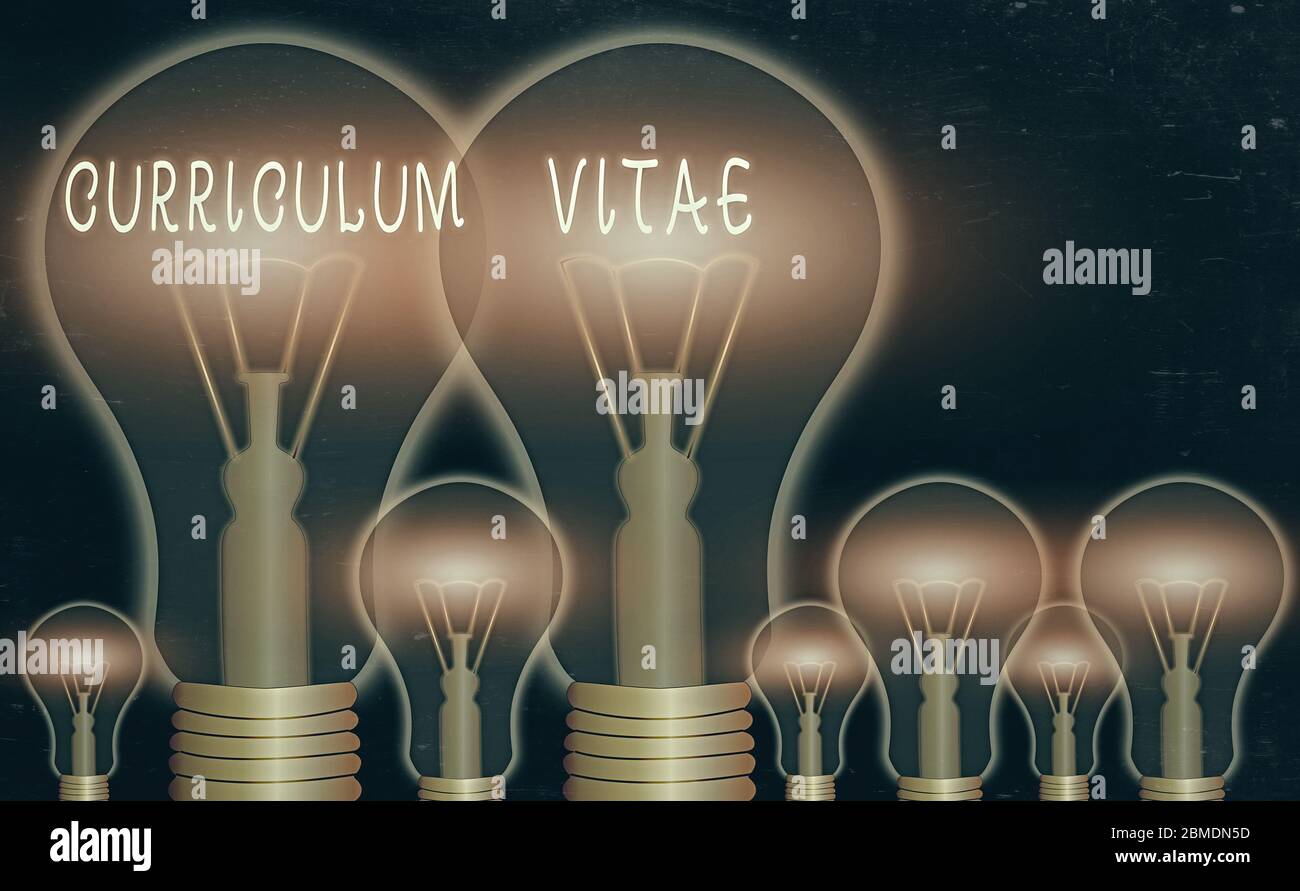 Conceptual hand writing showing Curriculum Vitae. Concept meaning ...