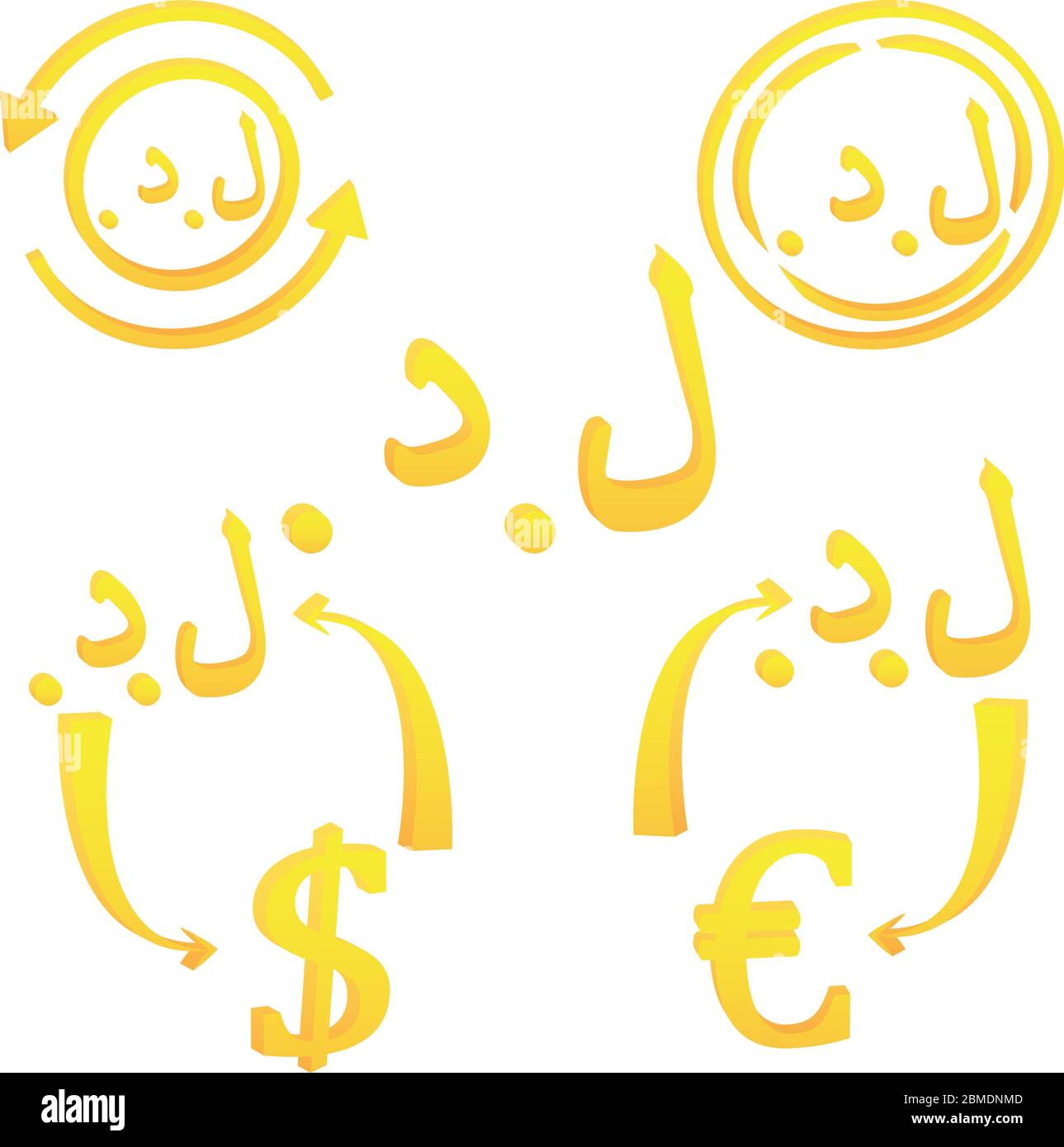 3D Libyan Dinar currency symbol set icon Stock Vector Image & Art - Alamy