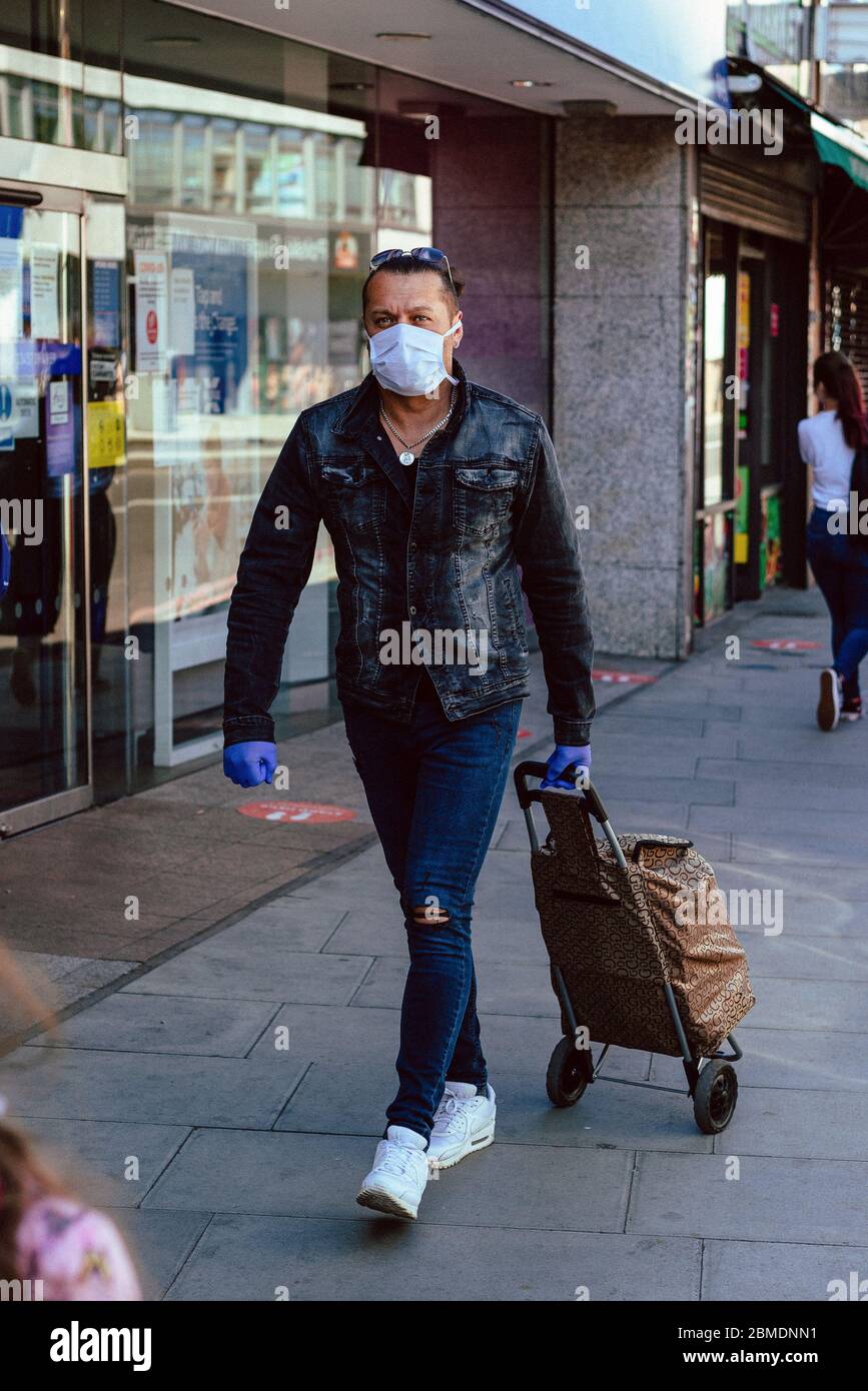 Man walking with Mask Stock Photo - Alamy