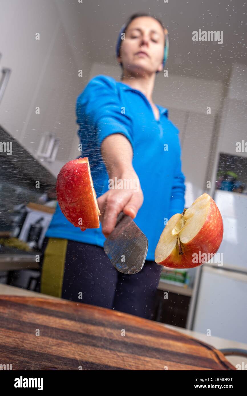 Cutting woman in half hi-res stock photography and images - Alamy