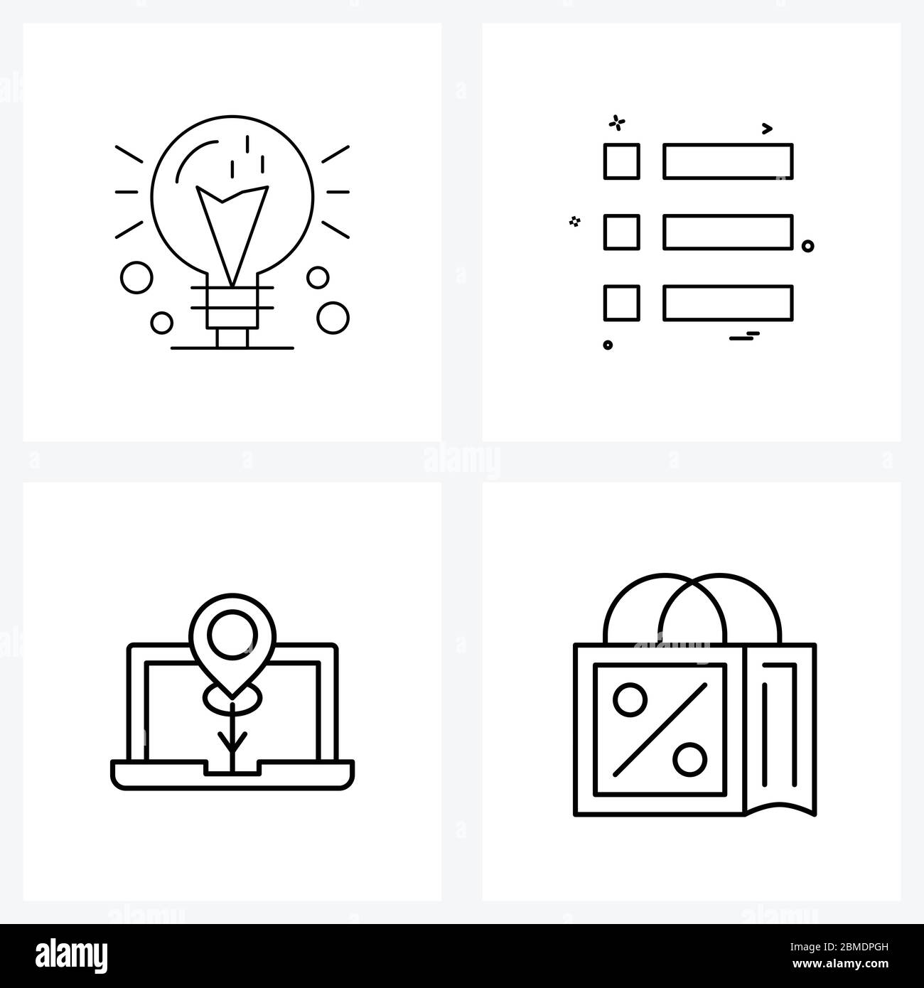 4 Universal Line Icon Pixel Perfect Symbols of coding; laptop; idea; ui ...