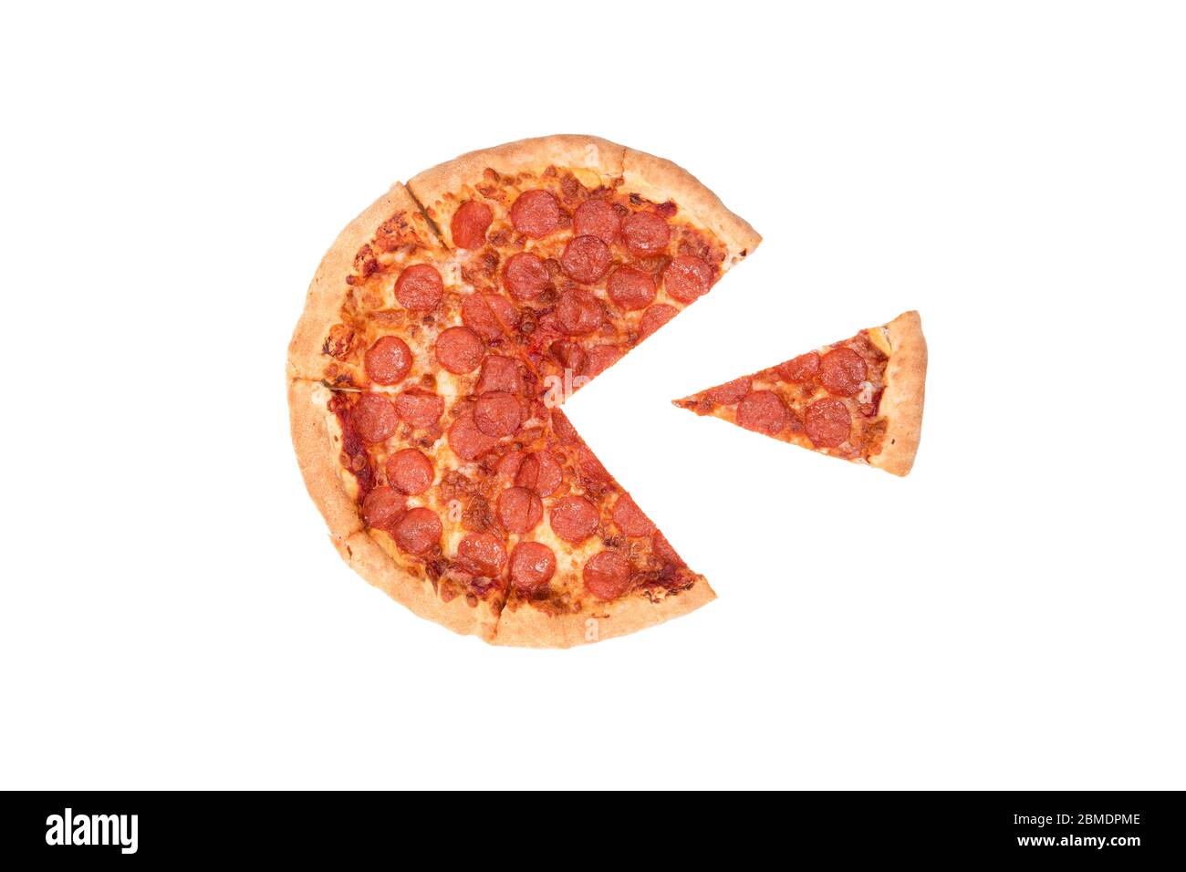 Pizza with a side on a white background Stock Photo - Alamy