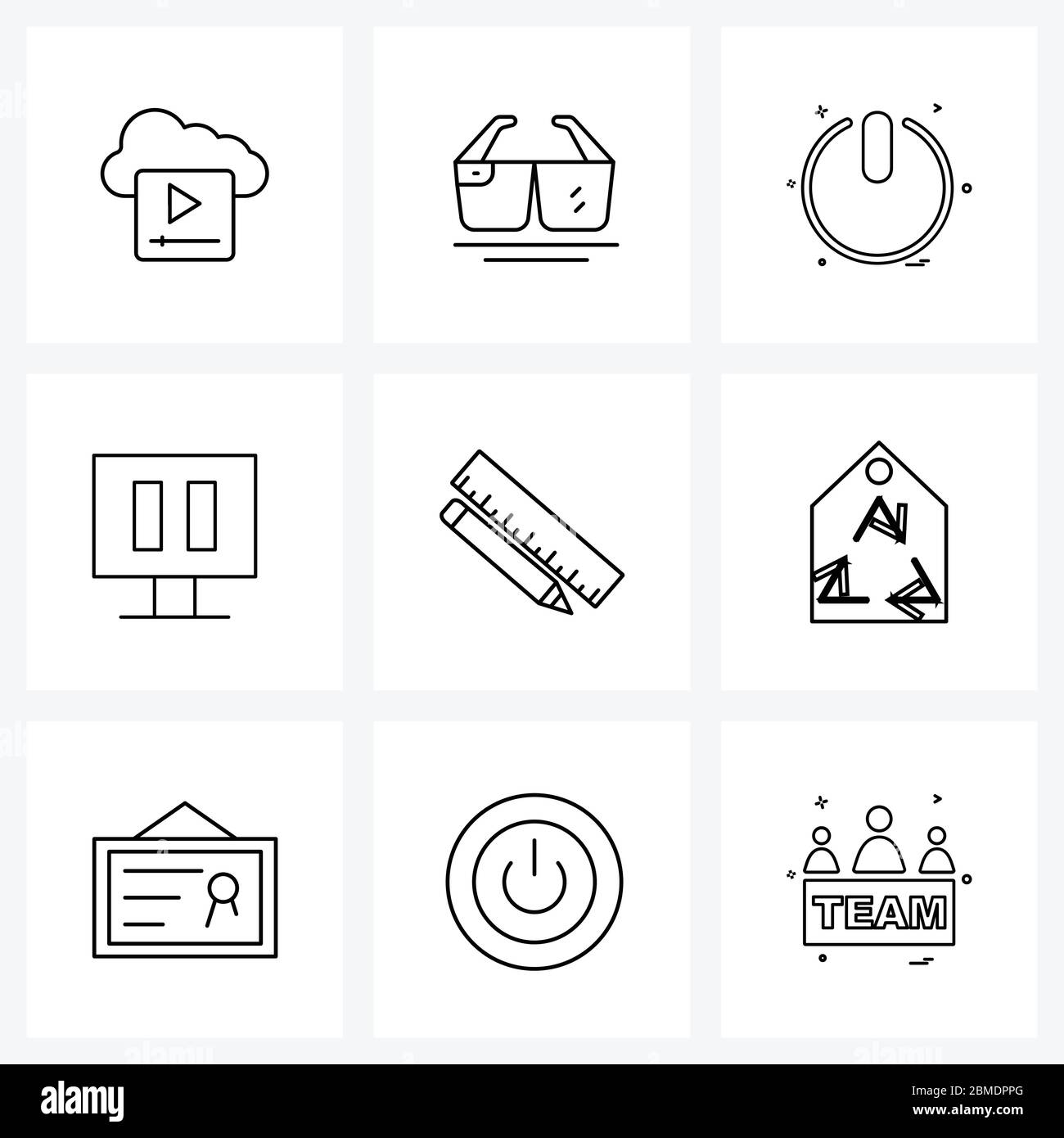 9 on the scale Stock Vector Images - Alamy