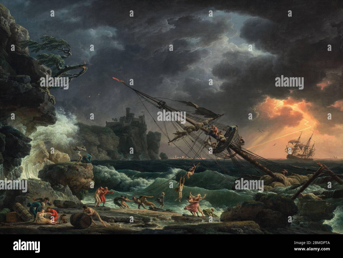 The Shipwreck - Claude-Joseph Vernet, 1772 Stock Photo - Alamy