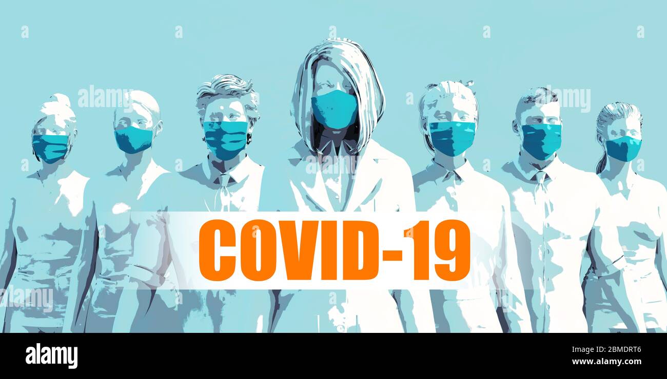 Medical Frontliners Facing Covid-19 Outbreak with Female Doctor Stock ...