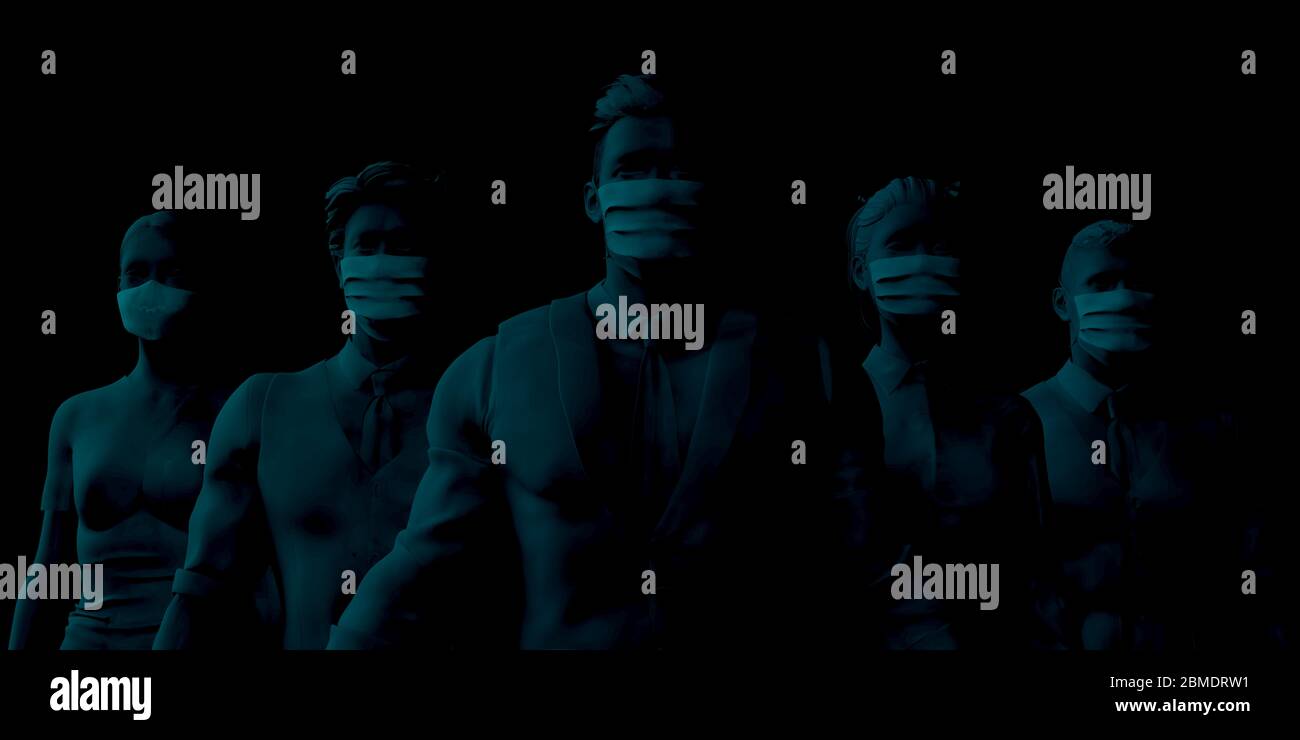 Medical Frontline Staff in the Shadows Essential Worker Stock Photo - Alamy