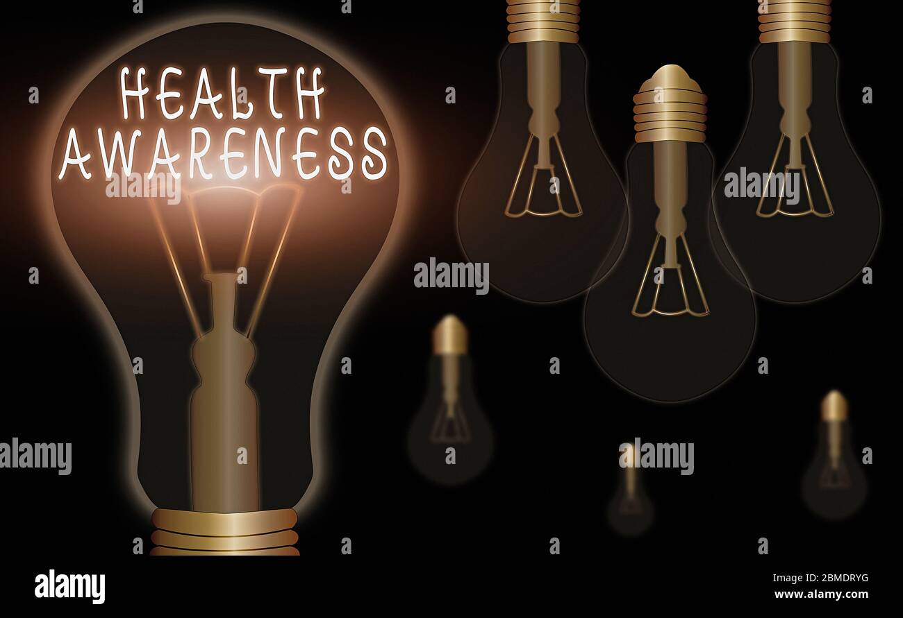 Writing note showing Health Awareness. Business concept for Promoting ...