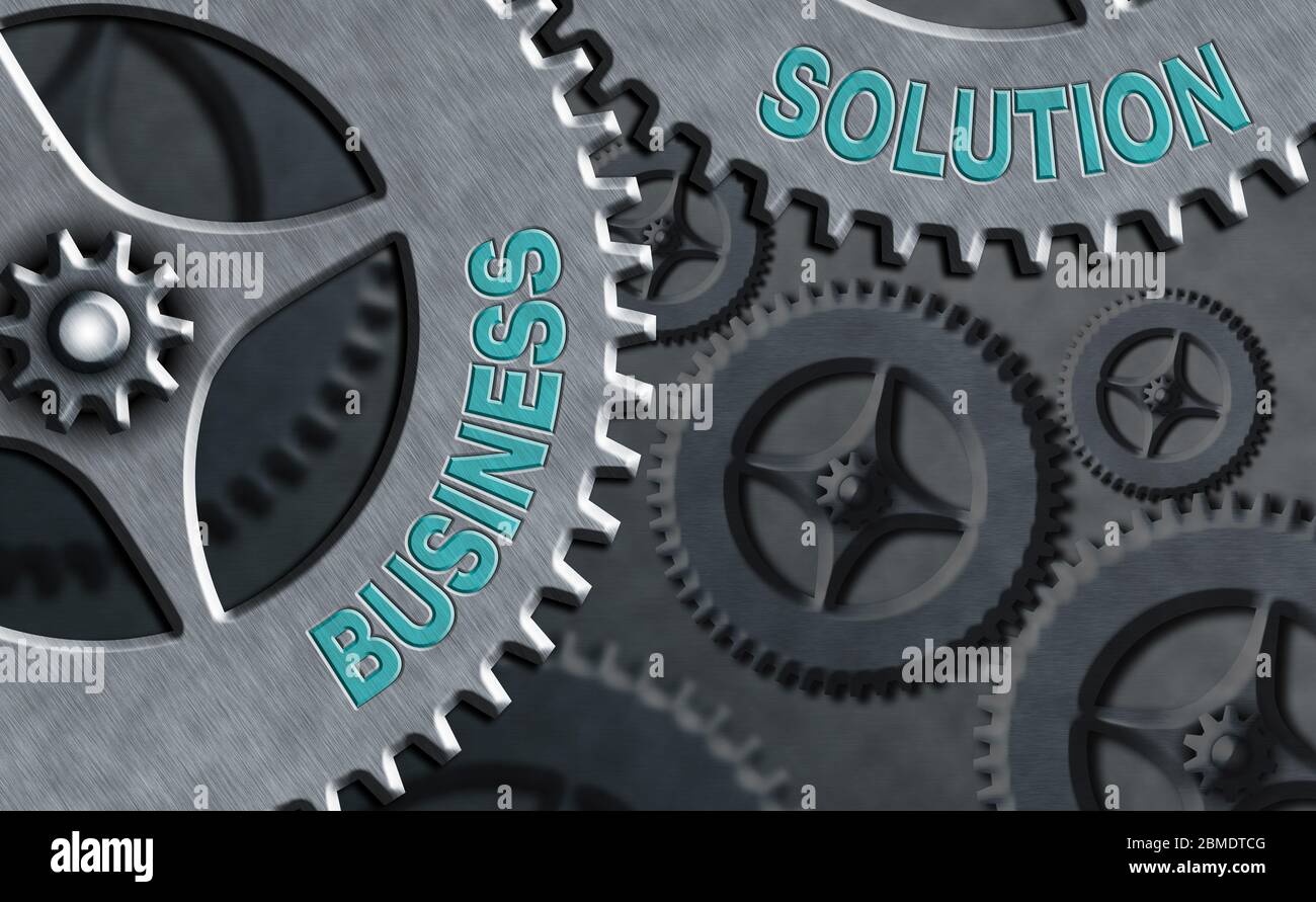 Writing note showing Business Solution. Business concept for Services ...