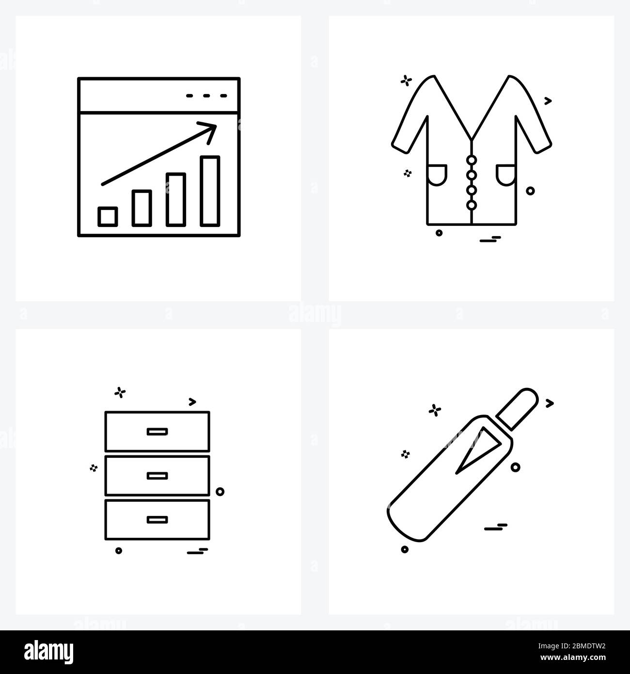 Set of 4 UI Icons and symbols for web; drawer; internet; lab; furniture ...