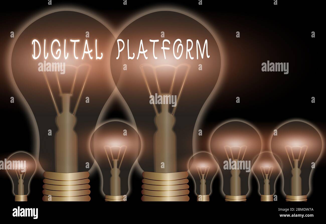 Conceptual hand writing showing Digital Platform. Concept meaning ...