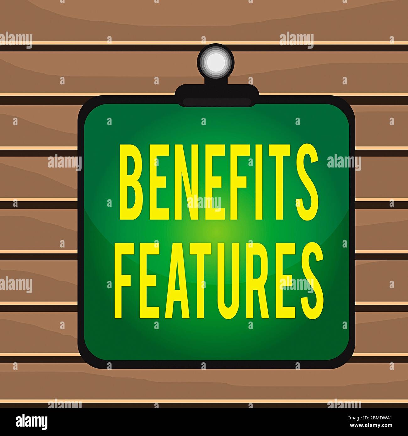 Conceptual hand writing showing Benefits Features. Concept meaning ...
