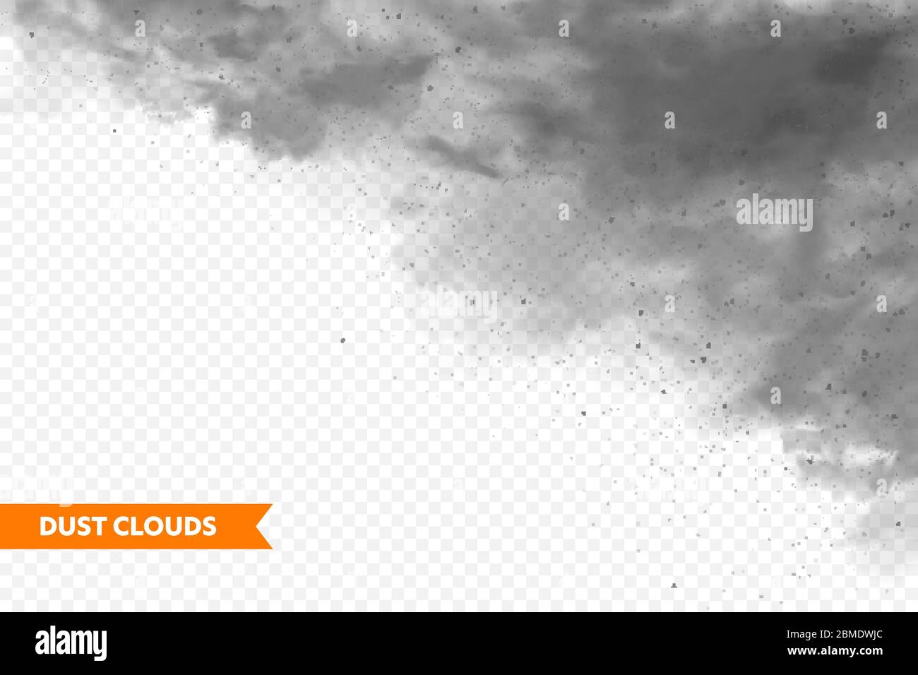 Realistic dust clouds. Sand storm. Polluted dirty air, smog. Vector ...