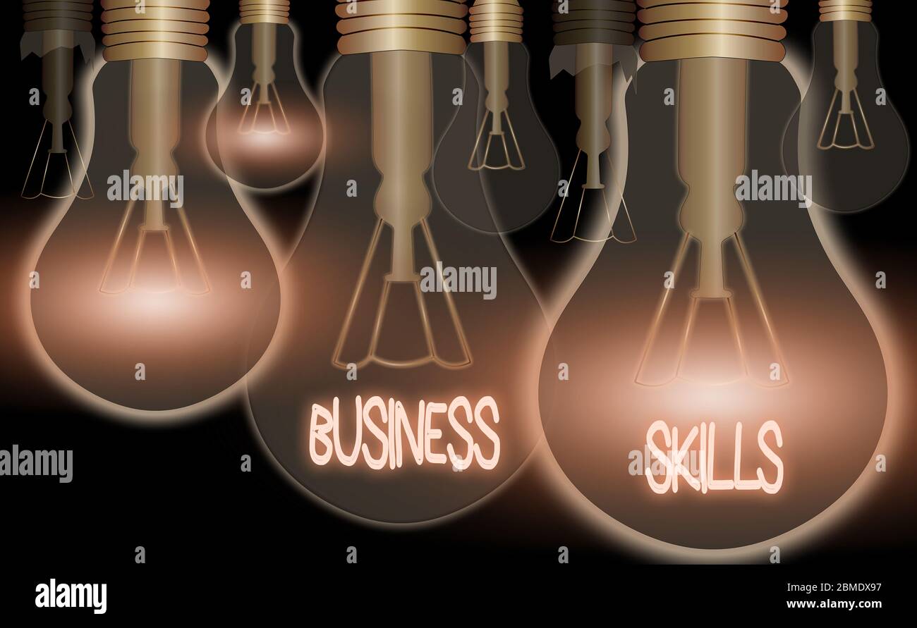 Conceptual hand writing showing Business Skills. Concept meaning An ...