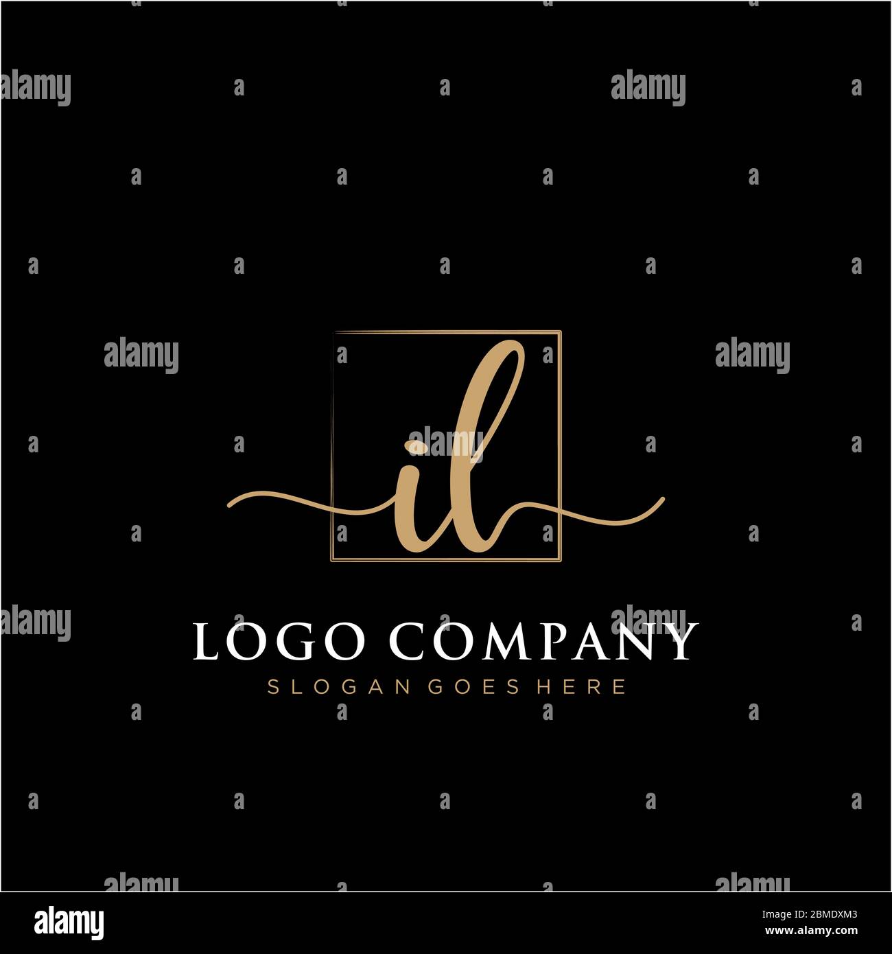 Il initials vector vectors hi-res stock photography and images - Alamy