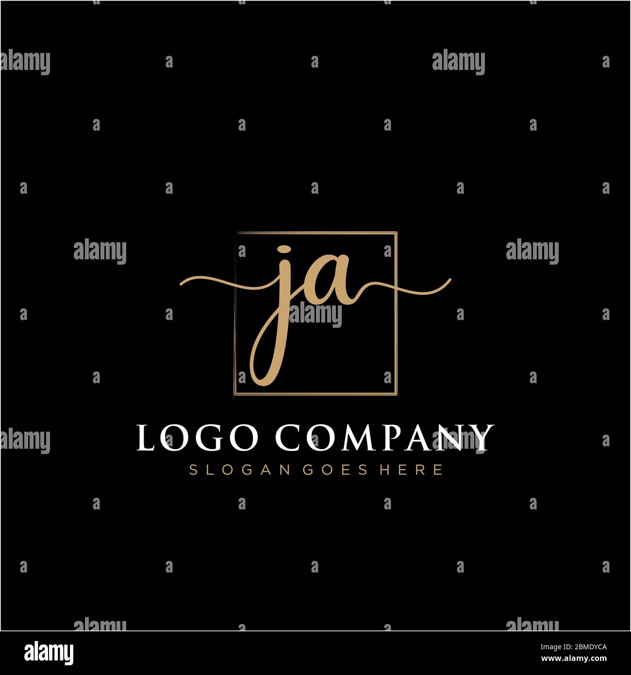 Ja initials logo hi-res stock photography and images - Alamy