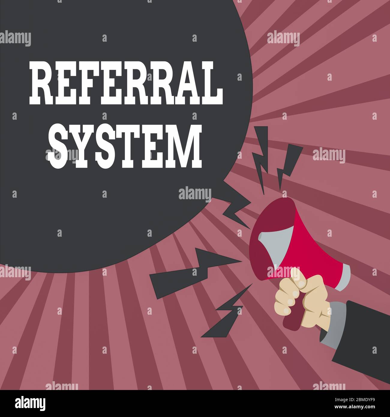 Conceptual hand writing showing Referral System. Concept meaning ...