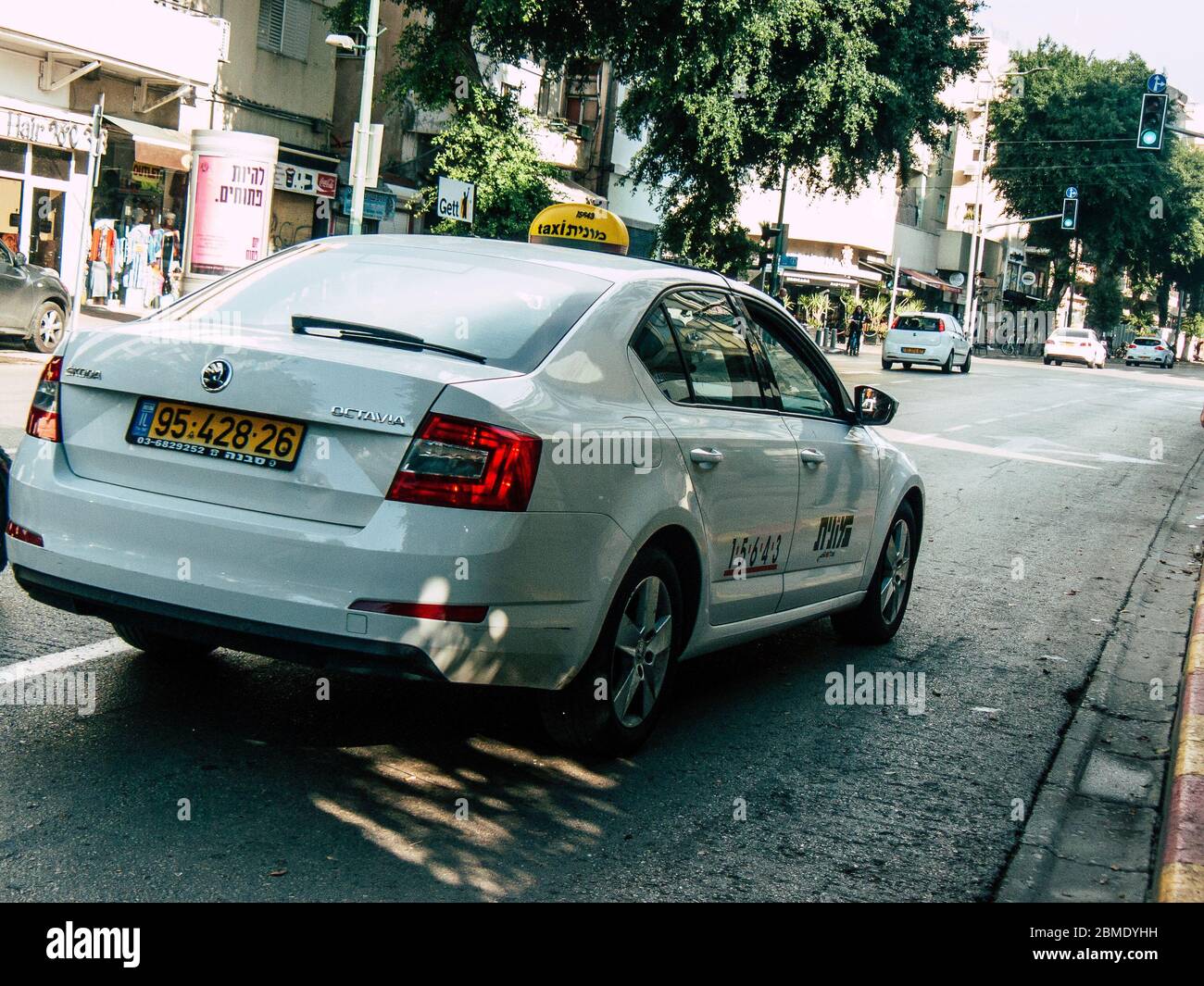 Tel Aviv Israel October 23, 2018 View of a traditional Israeli white ...