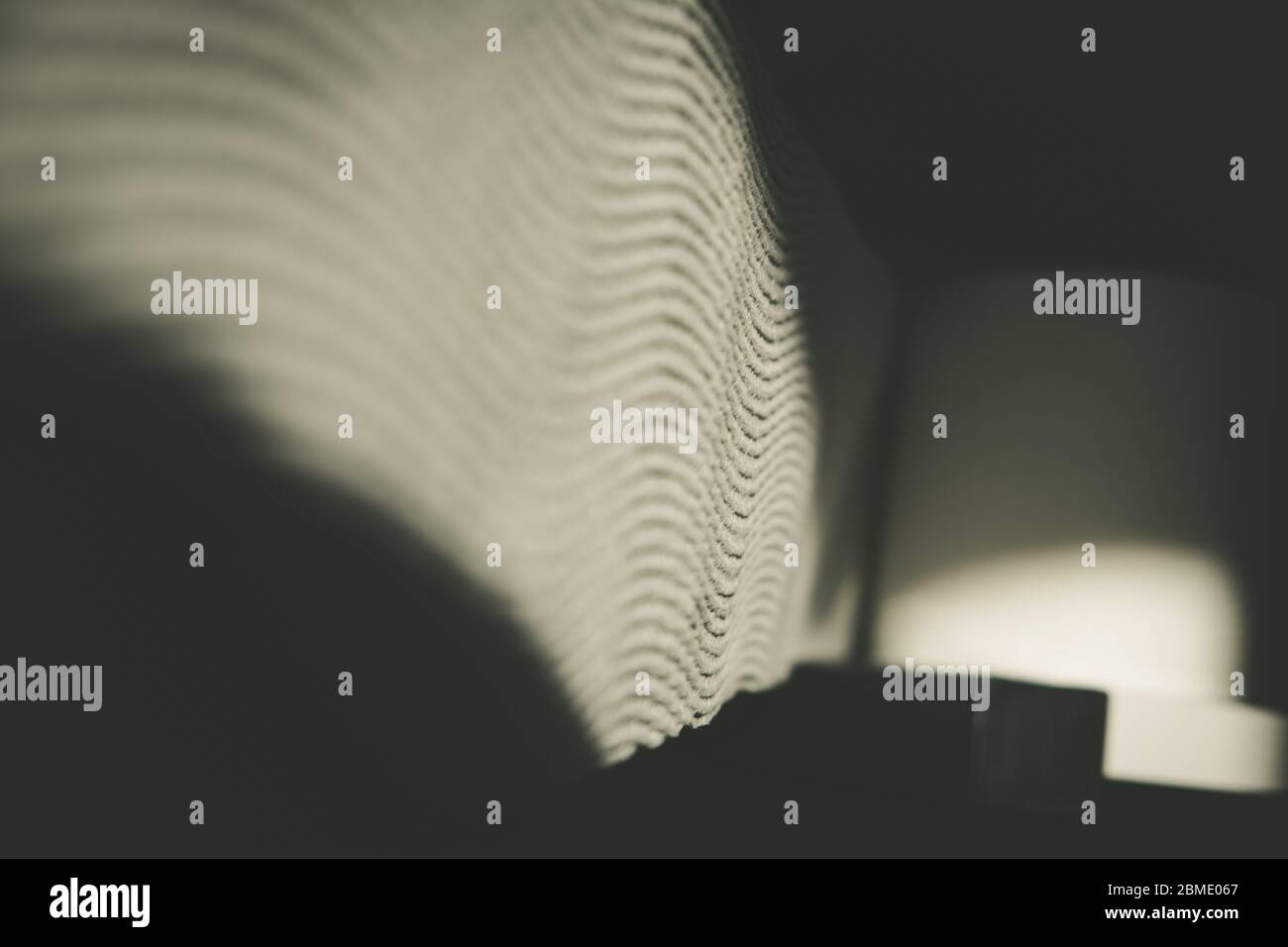 Abstract shot of textured toilet paper roll in perspective Stock Photo ...